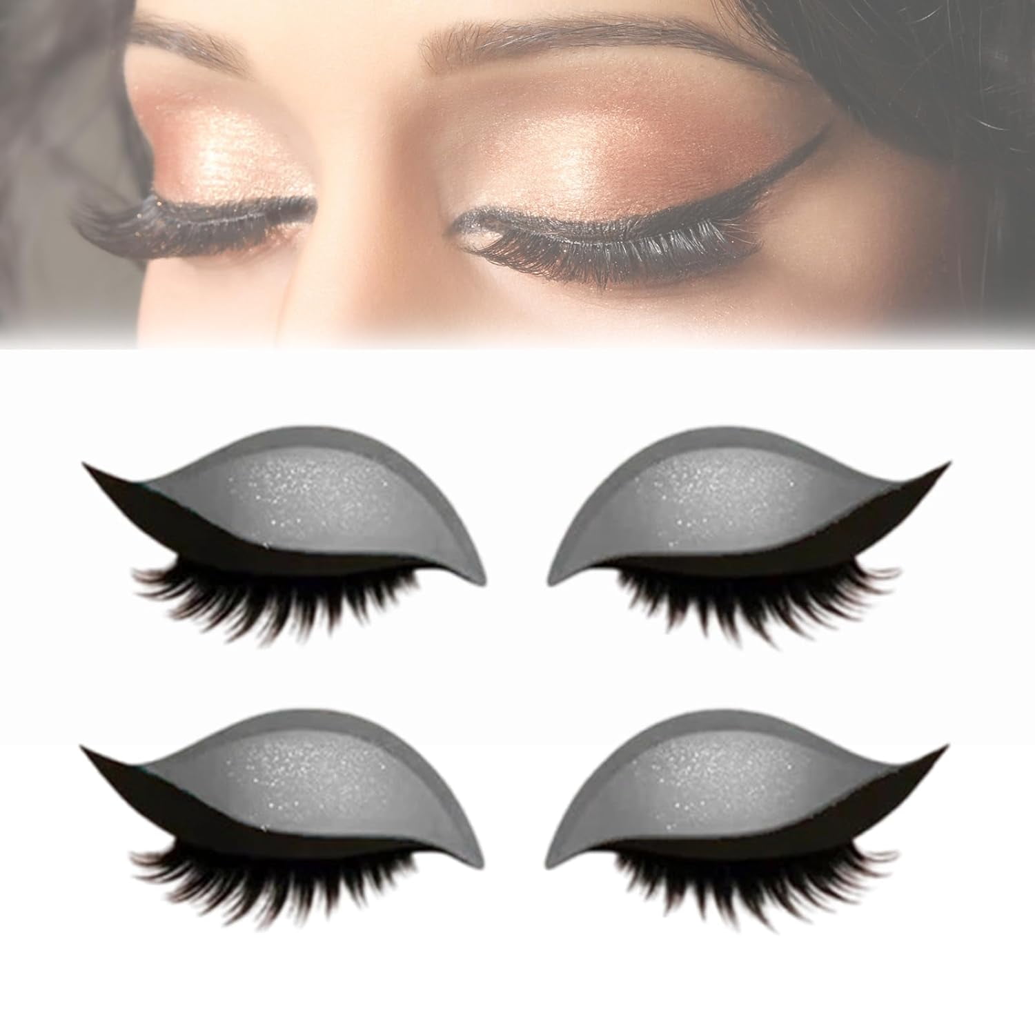 Lazy Eye Shadow Eyelash Patch,2-In-1 Reusable Eye Makeup Stickers With ...