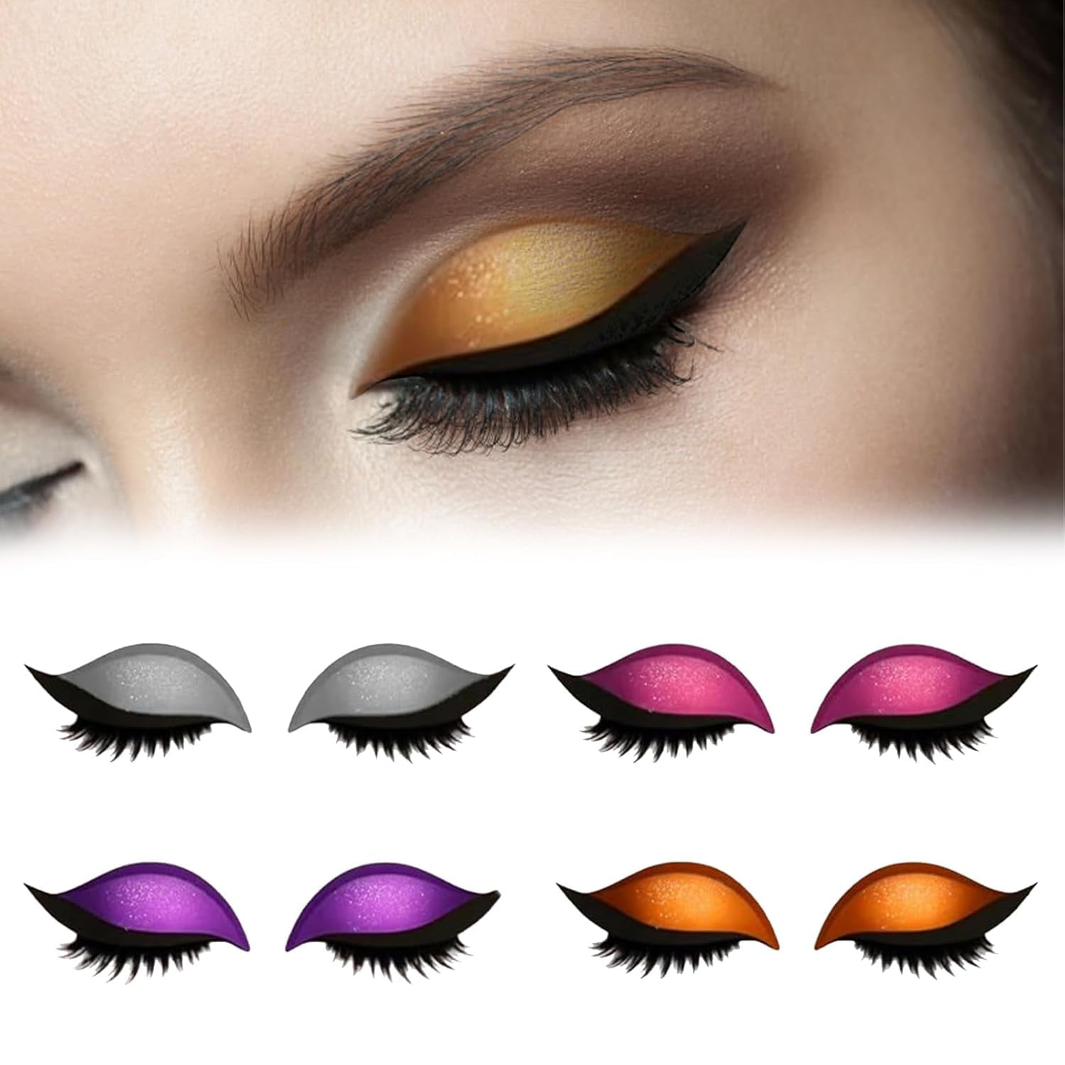 Lazy Eye Shadow Eyelash Patch, 2025 New Eyeshadow Eyelash Stickers, 2 ...