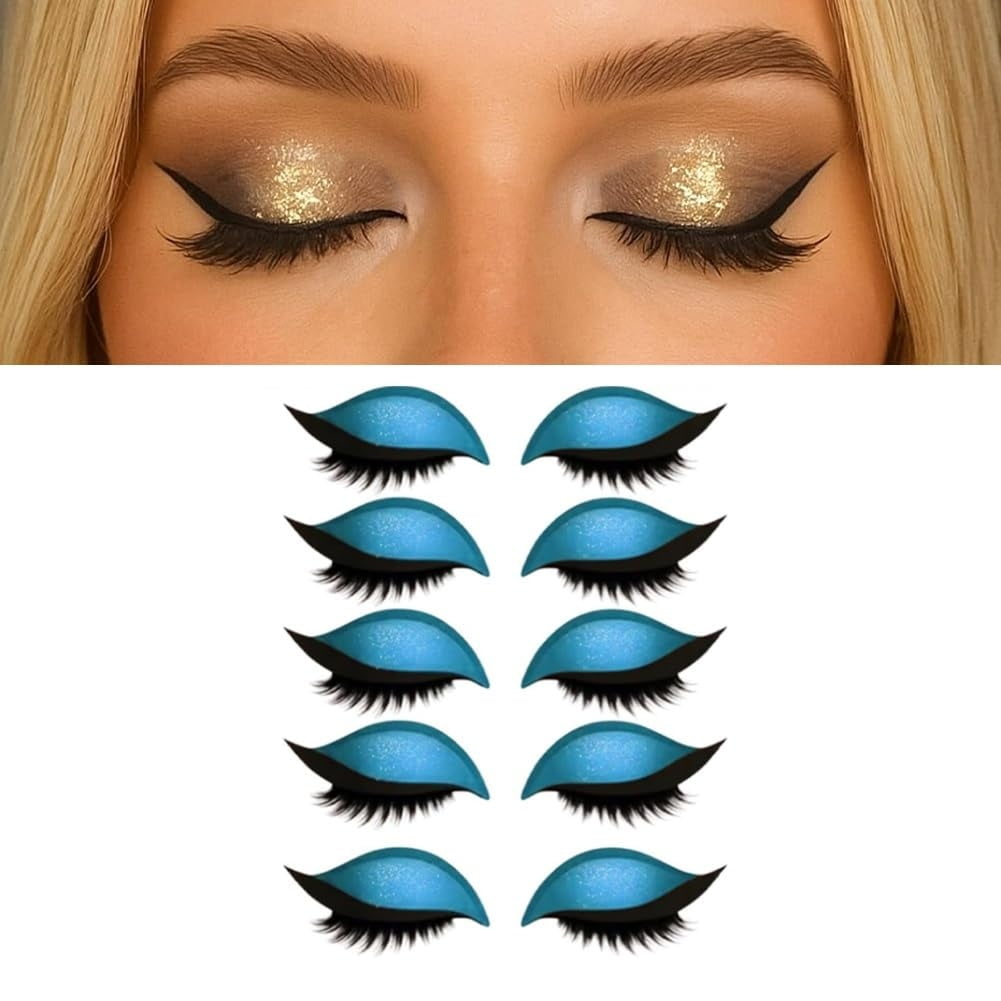 Lazy Eye Shadow Eyelash Patch, 3-in-1 Reusable Eyeshadow, Colorful ...