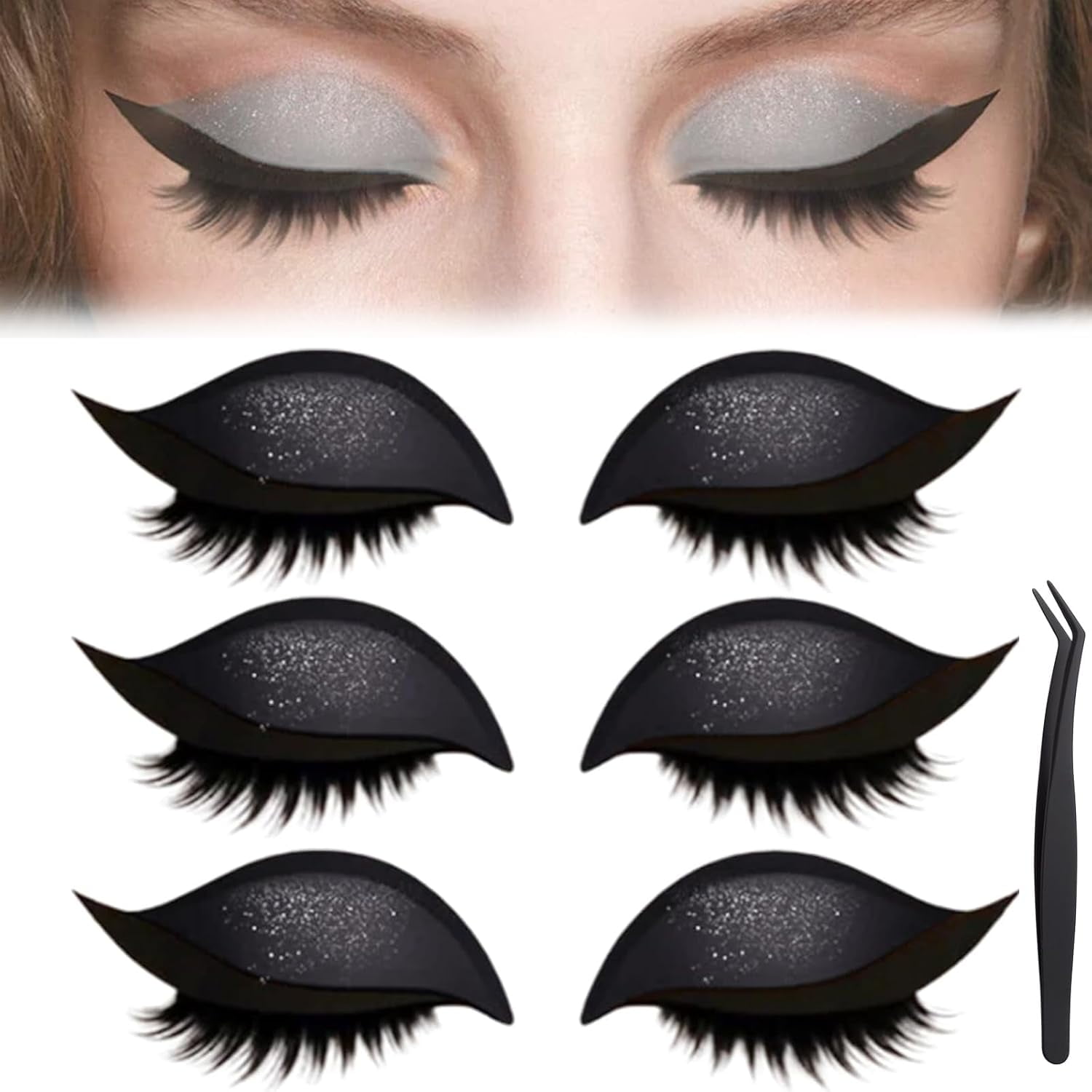 Lazy Eye Shadow Eyelash Patch, Eyeshadow Eyelashes Makeup Stickers ...