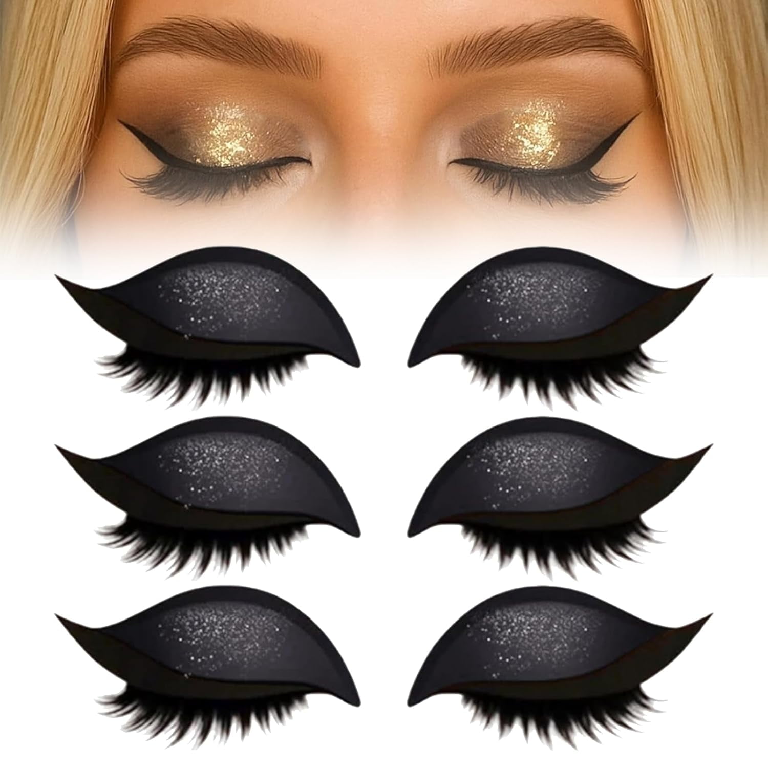 Lazy Eye Shadow Eyelash Patch, Eyeshadow & False Lashes 2-In-1 Reusable ...