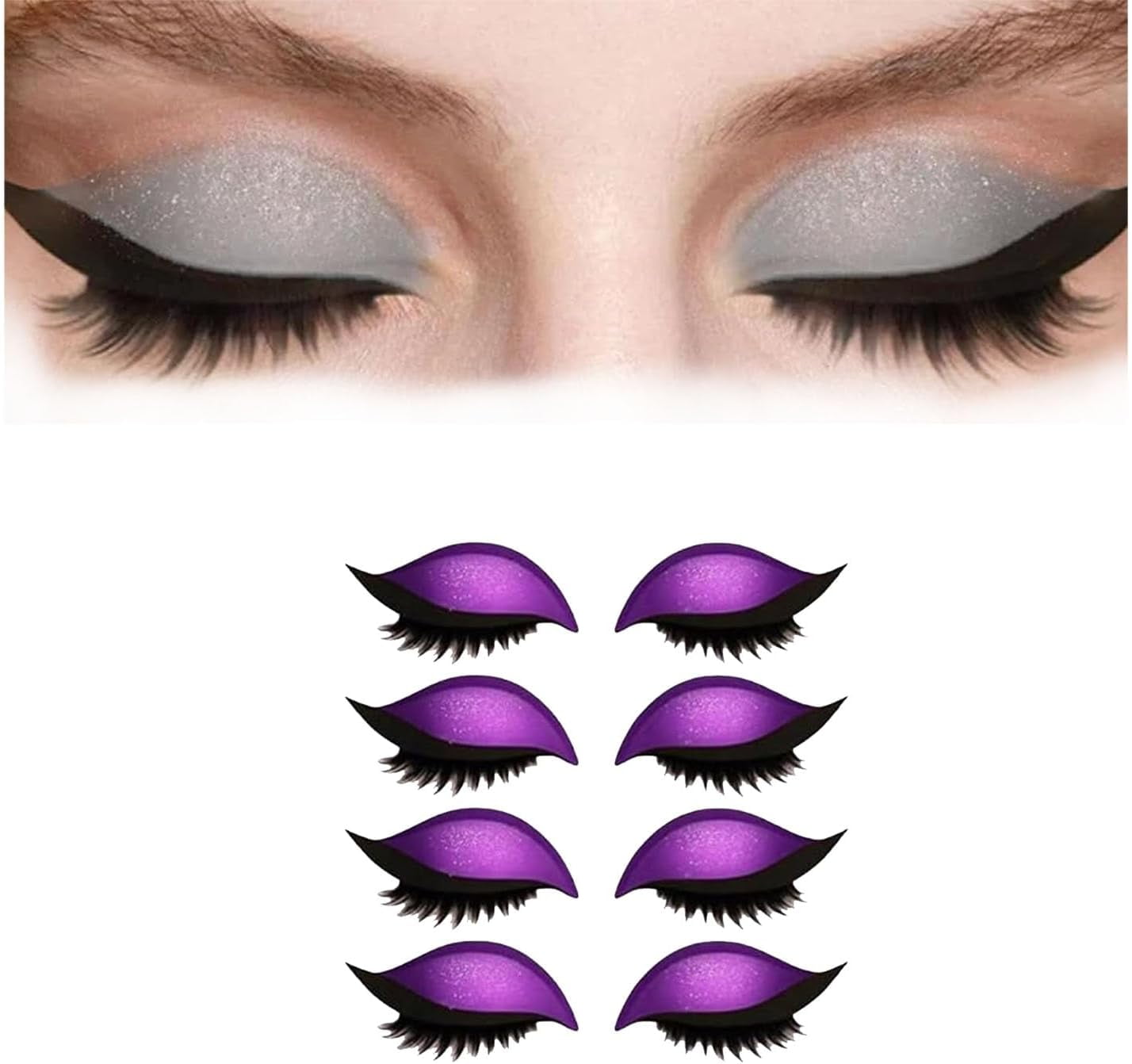 Lazy Eyeshadow Eyelash Patch, Eyelashes Makeup Stickers, 2-in-1 ...