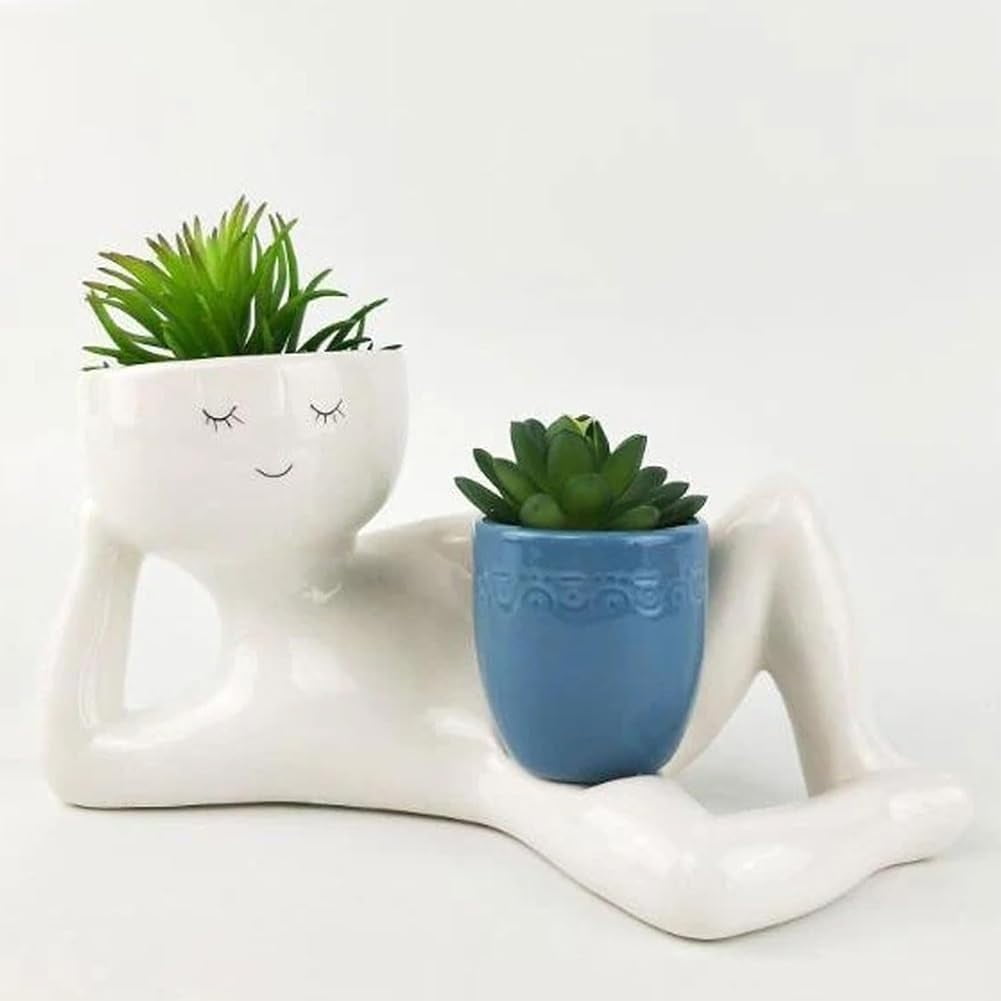 Lazy Guy Planter, 2025 Funny Planter Lazy Little Character Flowerpot ...