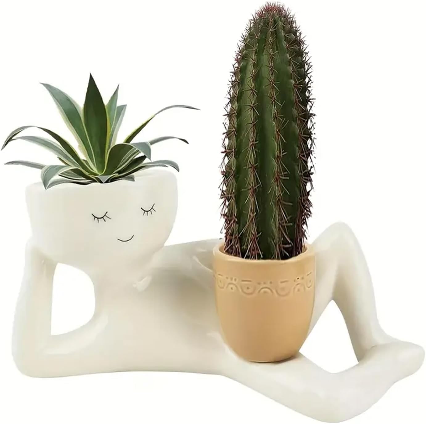 Lazy Guy Planter, 2025 Funny Planters for Indoor Plants, Lazy Little ...