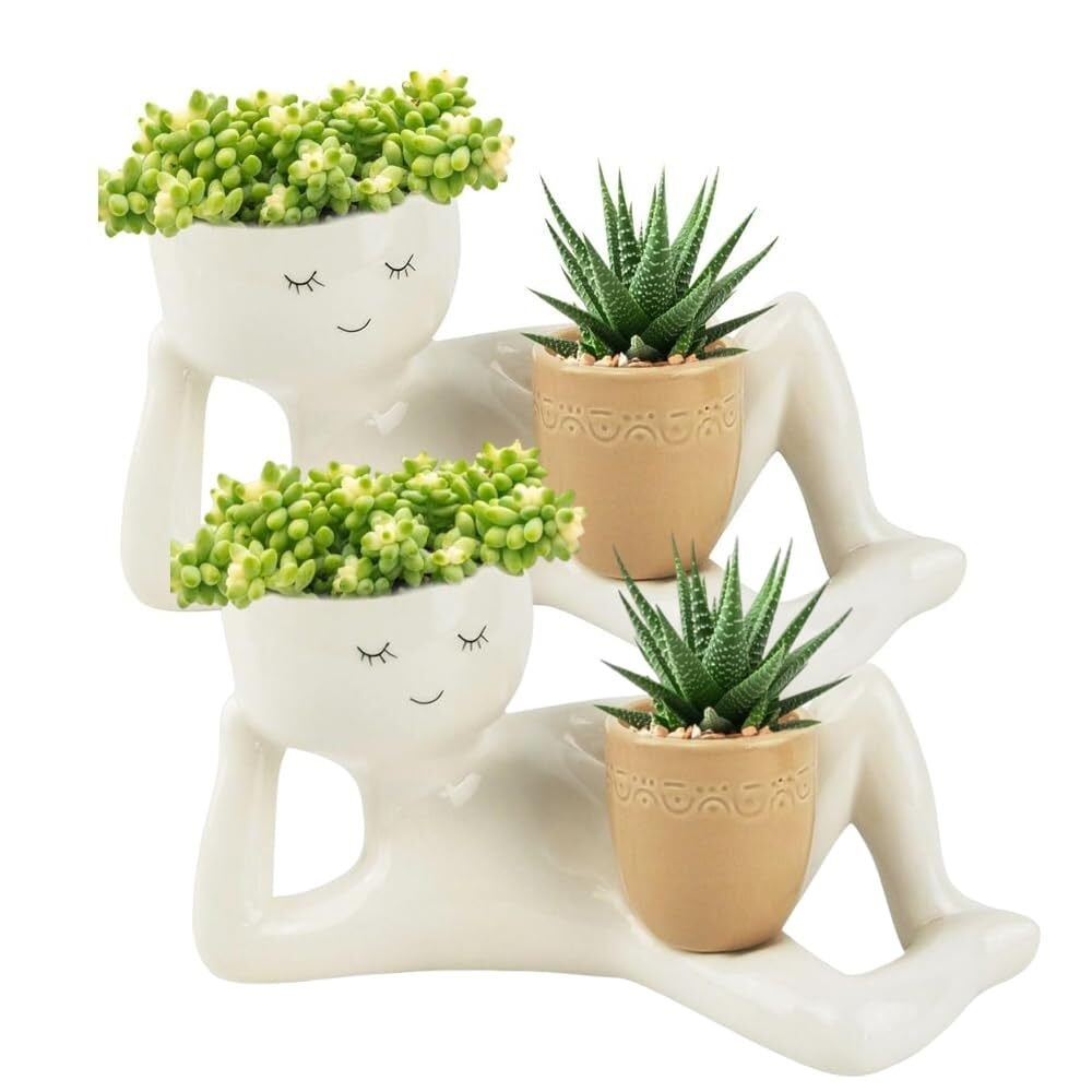 Lazy Guy Planter Funny Relaxing Character Flowerpot, Unique Shape Pot ...