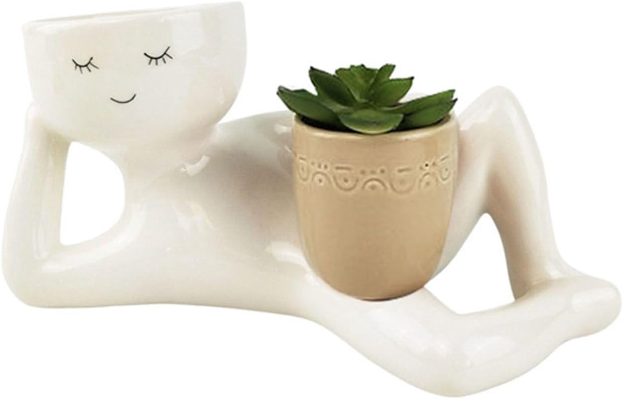 Lazy Guy Planter,Lazy Guy Planter Pots for Indoor Plants,Unique Lying ...