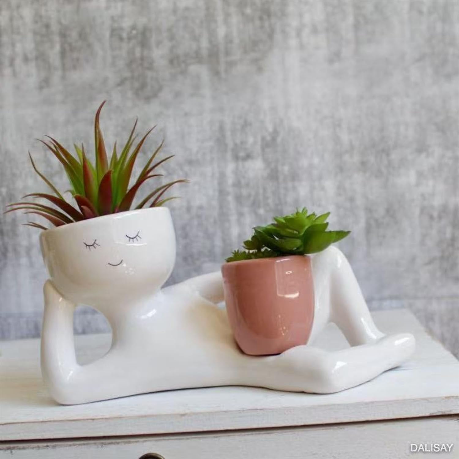 Lazy Guy Planter,Lazy Guy Planter Pots for Indoor Plants,Unique Lying ...