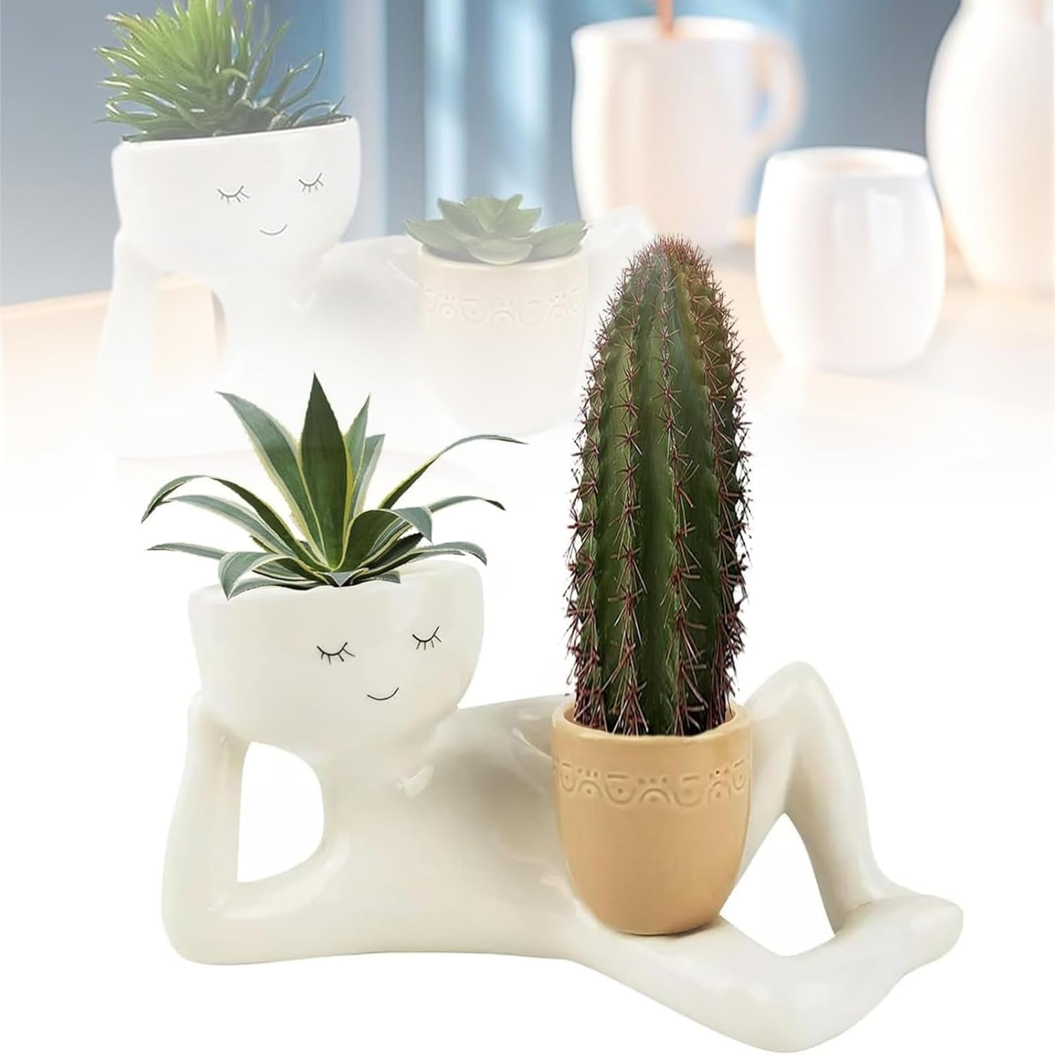 Lazy Guy Planter, Lazy Pot, 2025 New Novelty Planter, Smily Face Pot ...