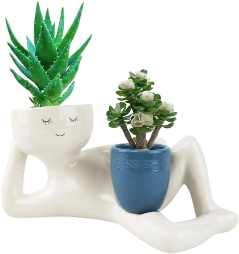 Lazy Guy Planter,New Lazy Little Character Flowerpot Succulent,Funny ...