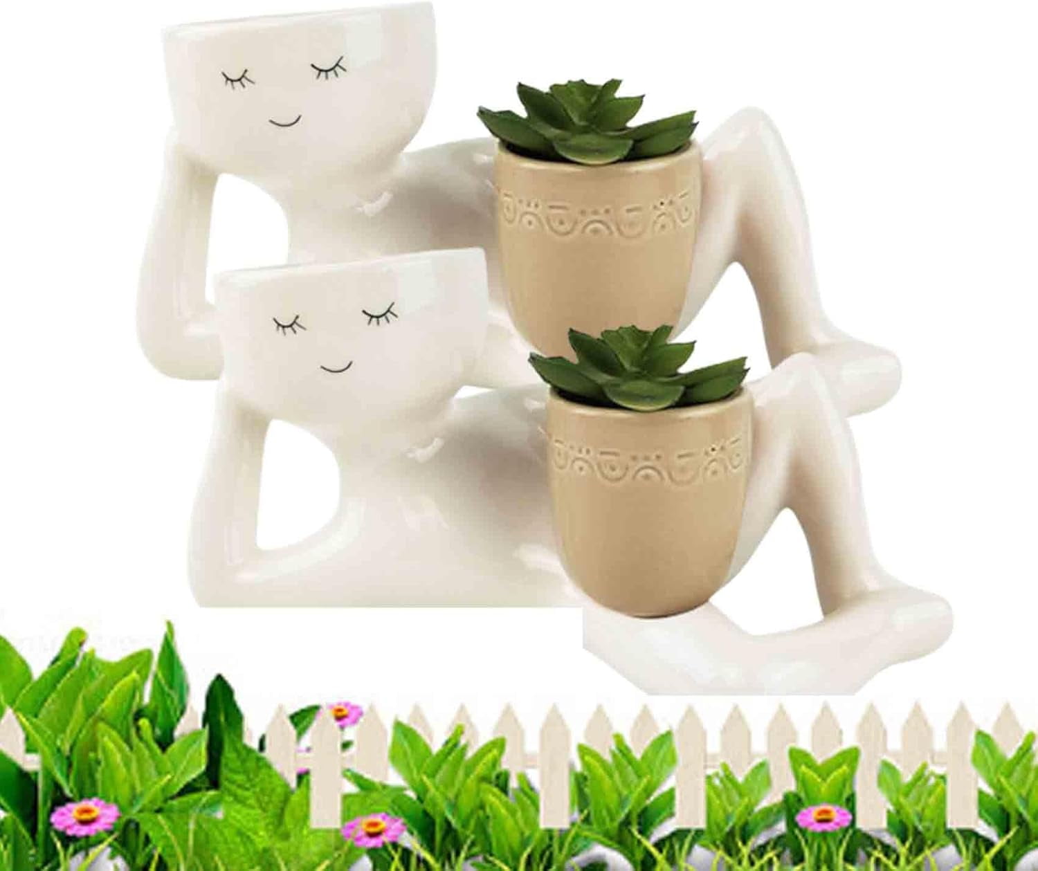 Lazy Guy Planter, Lazy Guy Planter Pots for Indoor Plants, Lazy Little ...