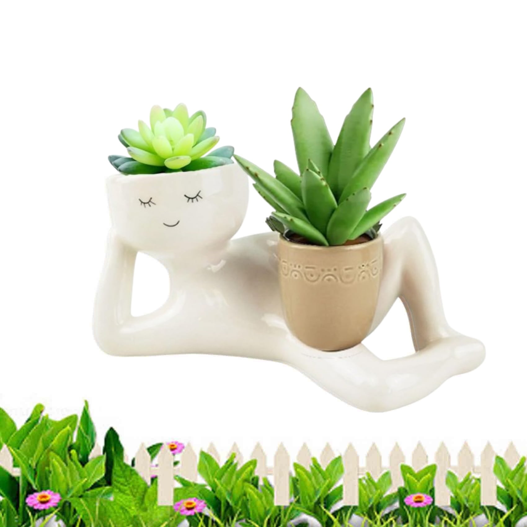 Lazy Guy Planter, Lazy Guy Planter Pots for Indoor Plants, Lying Down ...