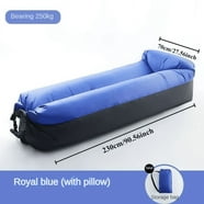 Inflatable Sofa Bed, Foldable Thickened Flocked PVC Blow Up Sofa, 5-in ...