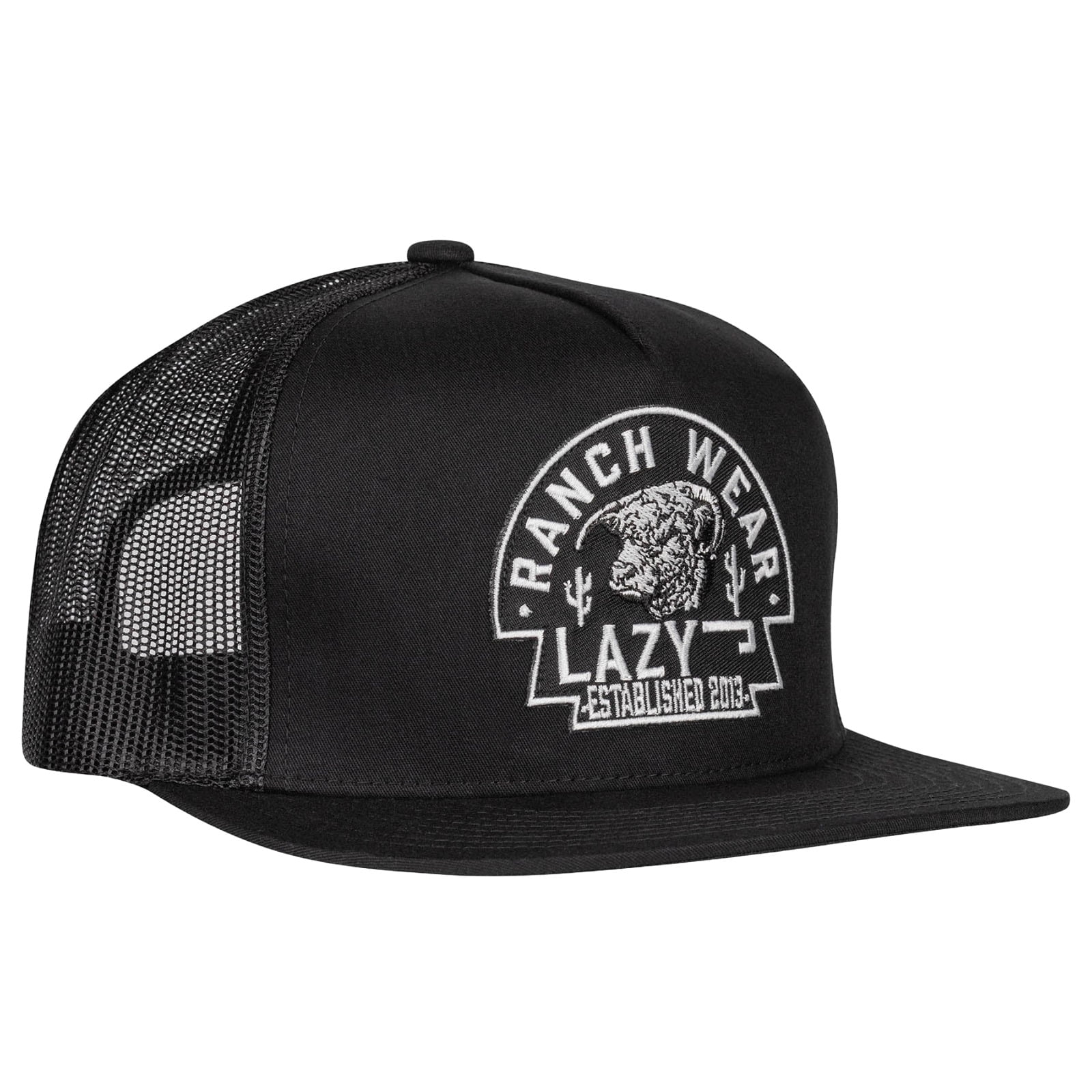 Lazy J Ranch Wear Classic Arrowhead Black White Trucker Cap BLKBLK4ARR - Walmart.com