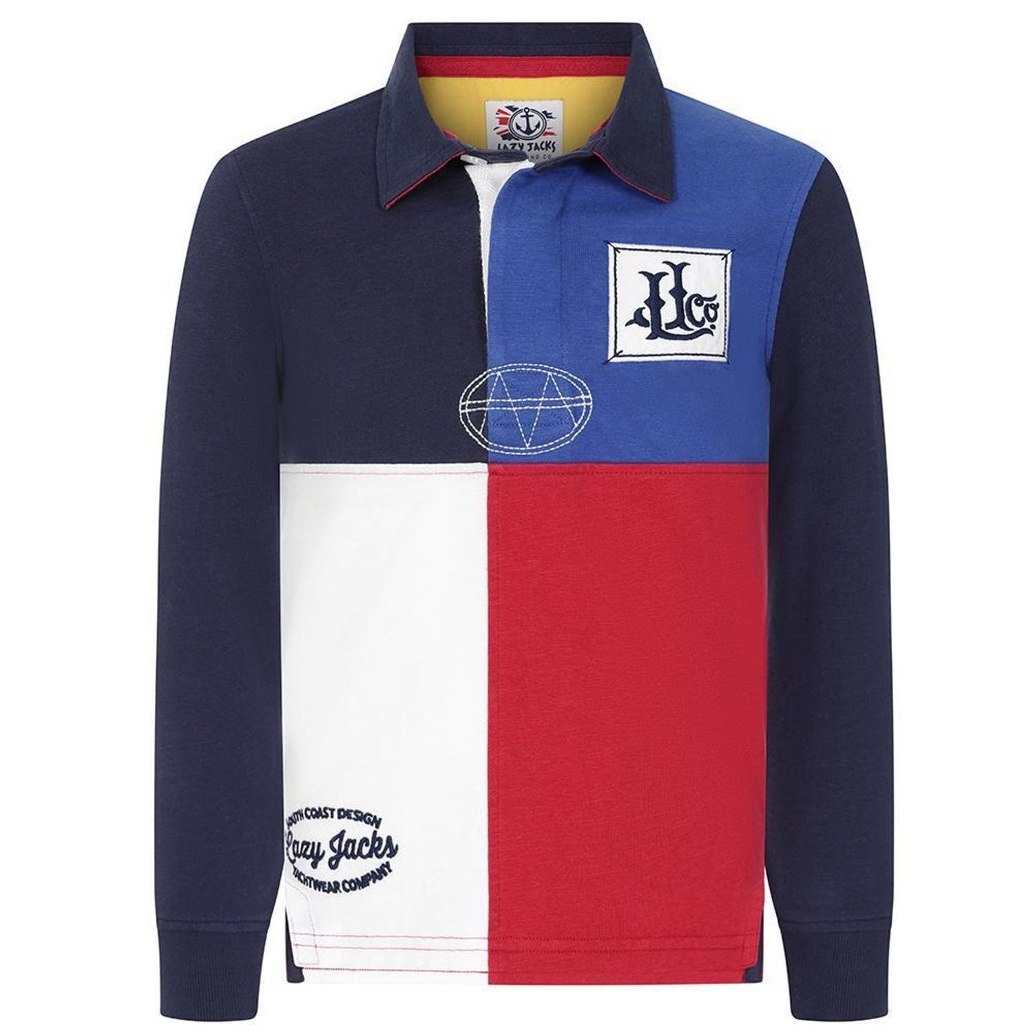 Lazy Jacks Boys Colour Block Rugby Shirt - Walmart.com