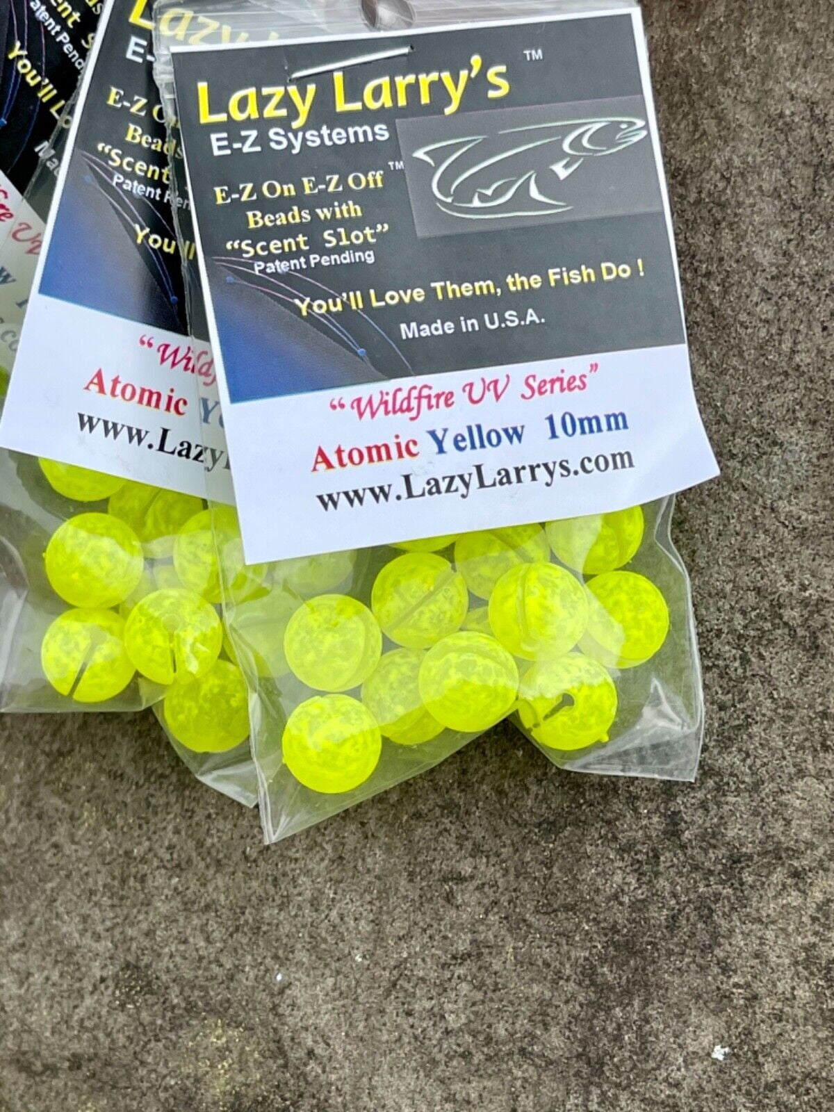 Lazy Larry's EZ System Slotted Fishing Beads 10mm (Atomic Yellow ...