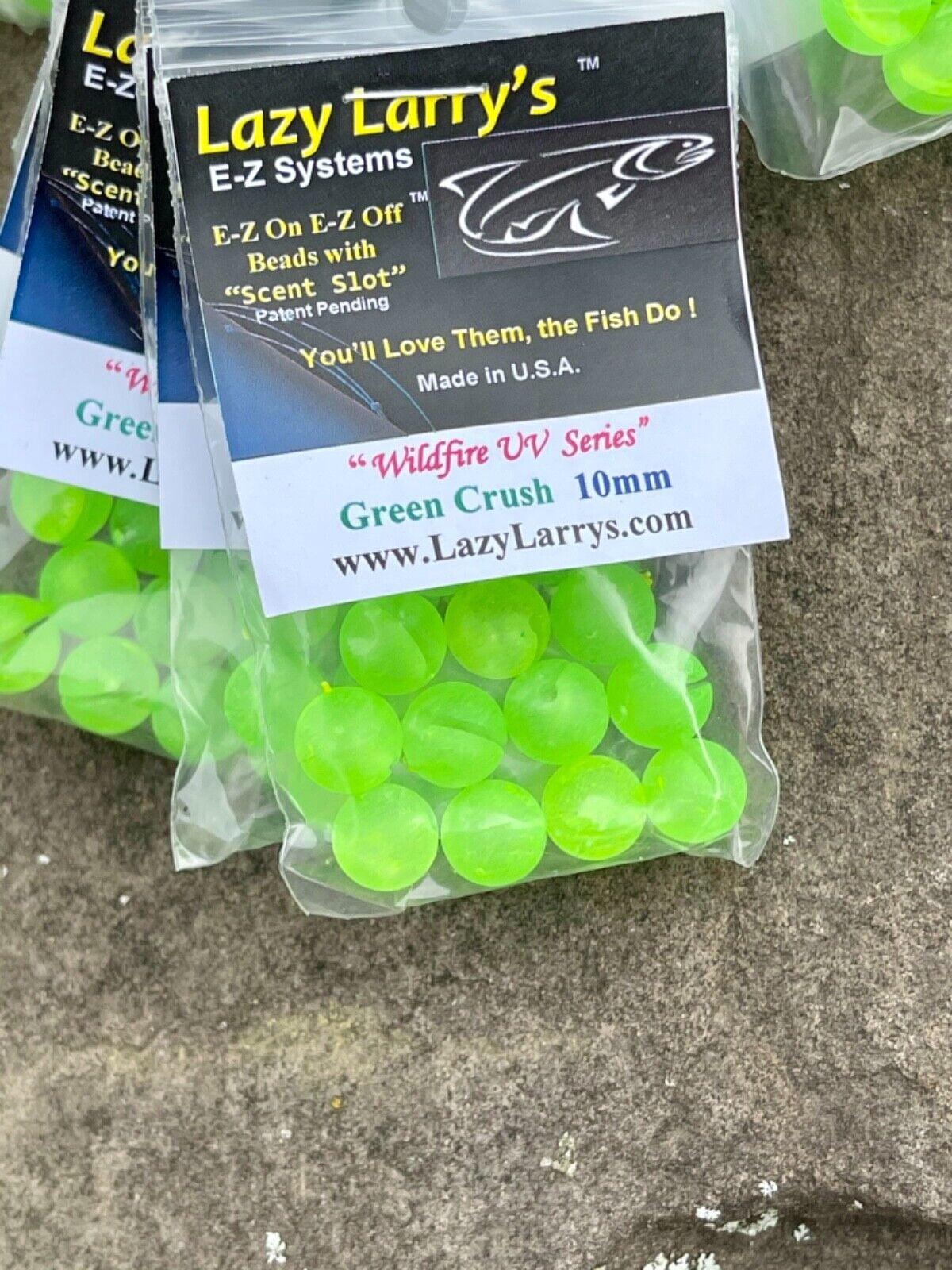 Lazy Larry's EZ System Slotted Fishing Beads 10mm (Green Crush ...
