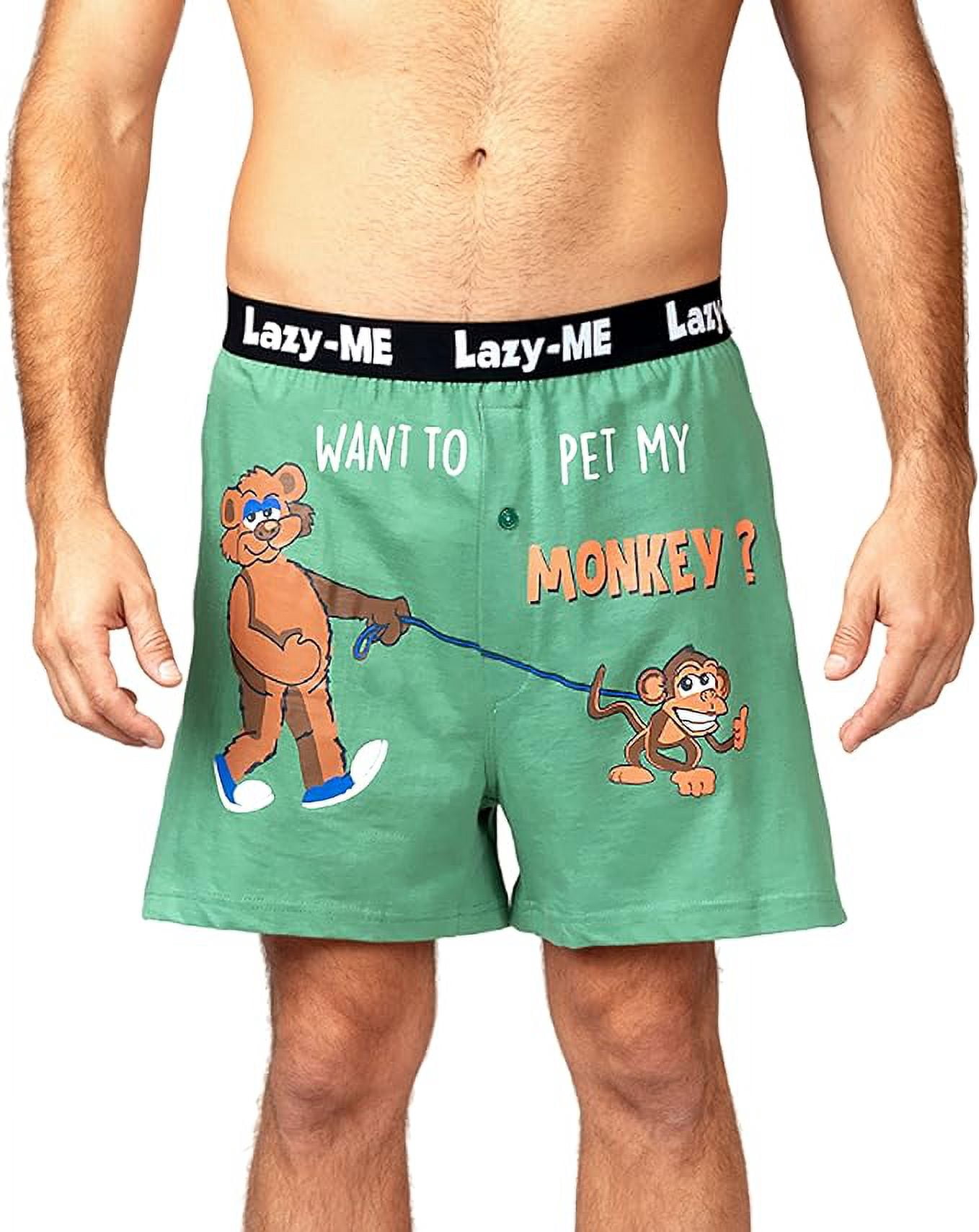 Lazy Me Men's Funny Novelty Boxer Shorts Humorous Underwear, Gag Gifts ...