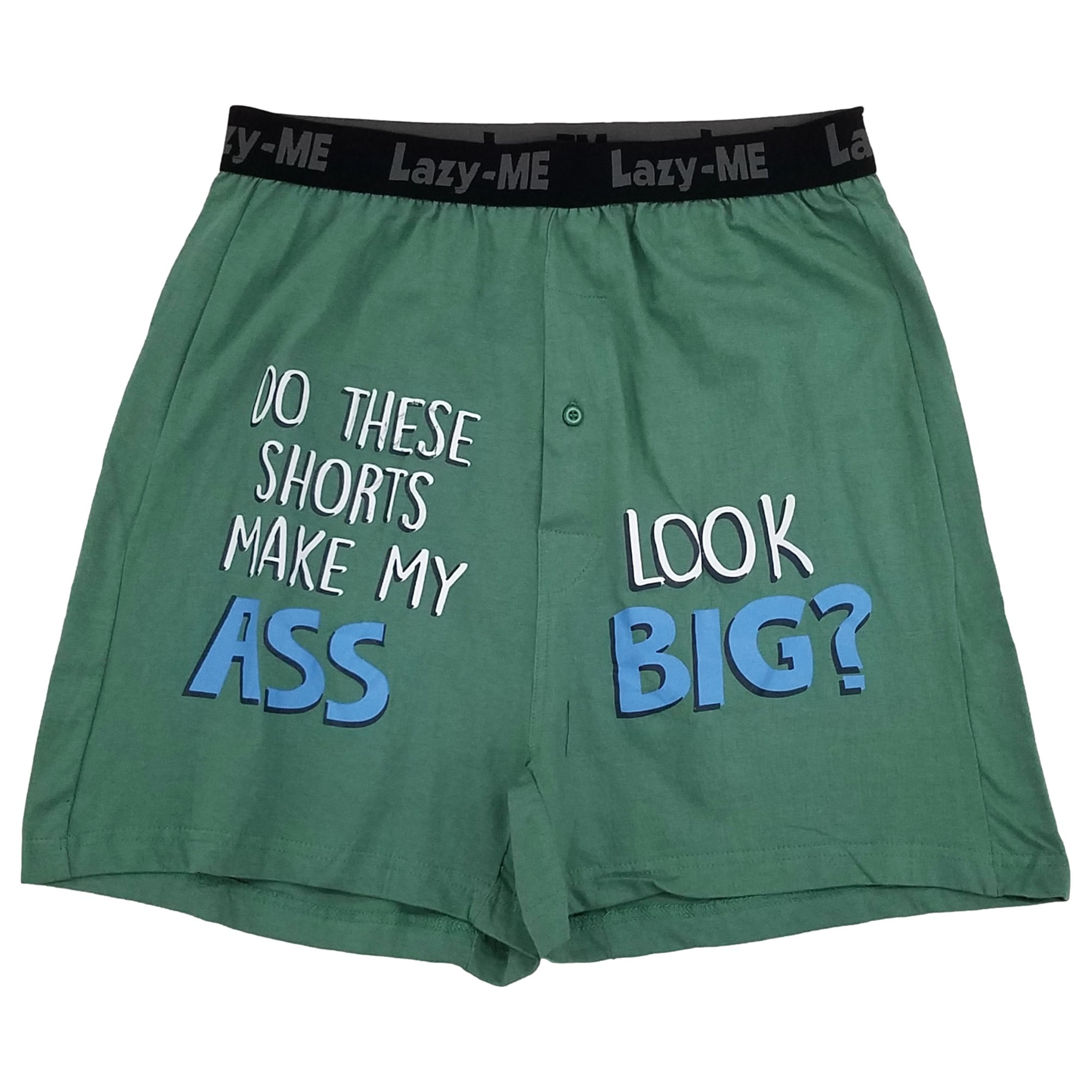Lazy Me Mens Green Ass Look Big Funny Novelty Underwear Boxer Shorts ...