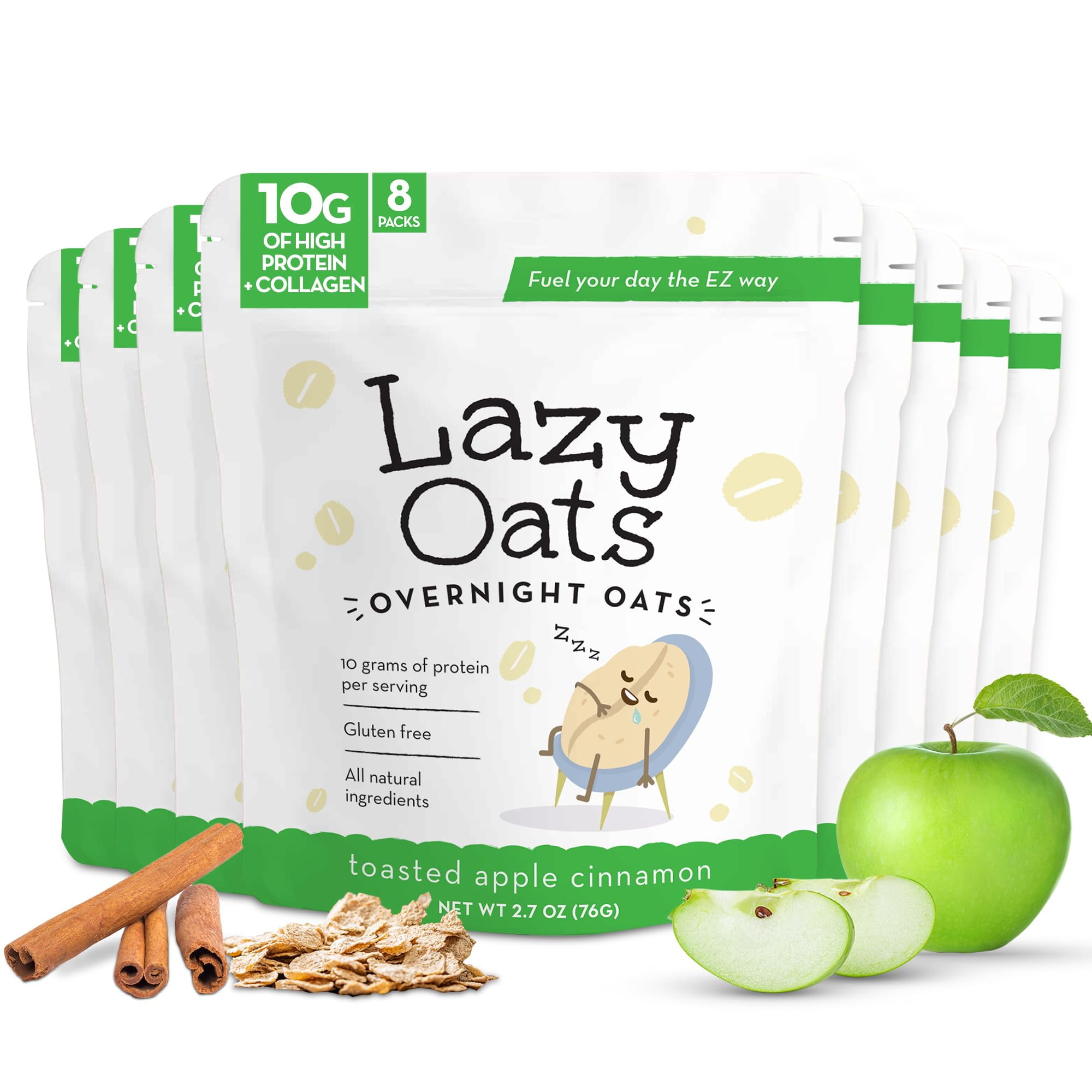 Lazy Oats - Toasted KEF16 Apple Cinnamon | Gourmet Overnight Oats Made ...
