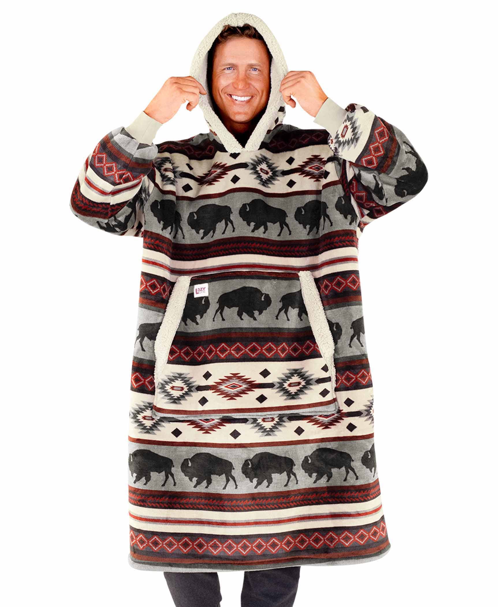 Lazy One Oversized Blanket Hoodie, Comfortable Sleepwear, Oversized ...