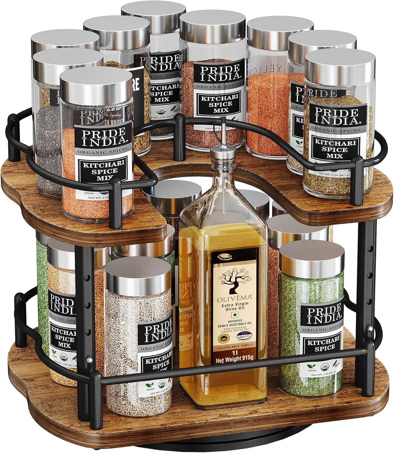 Lazy Organizer Spice Rack Spice Organization for Cabinet Height ...
