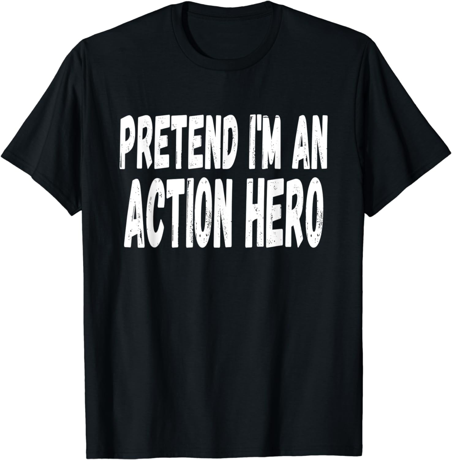 Lazy Pretend I'm An Action Hero Halloween or Costume Party T-Shirt ...