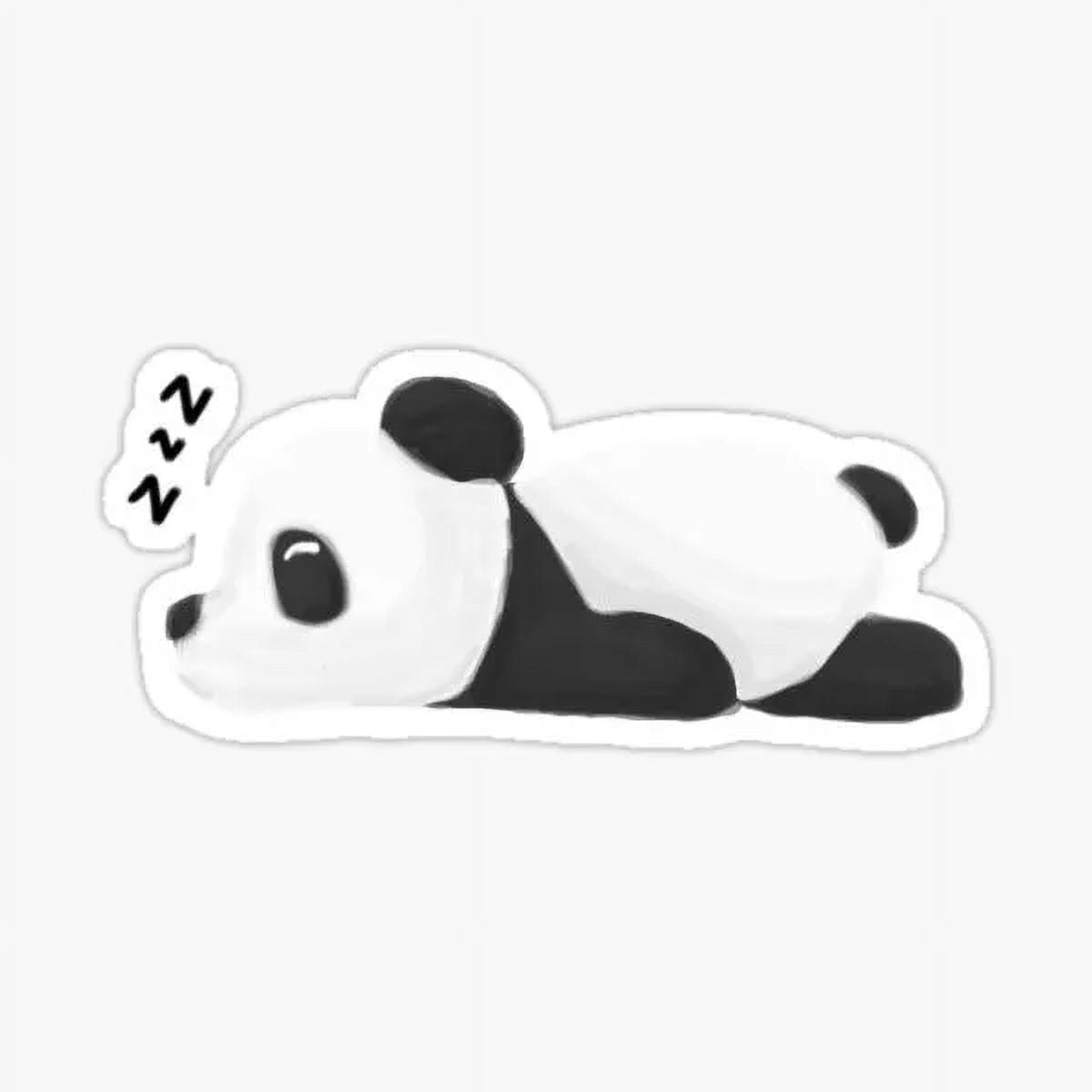Lazy Sleeping Panda Fun & Whimsical Decal Laptops Water Bottles Sticker ...