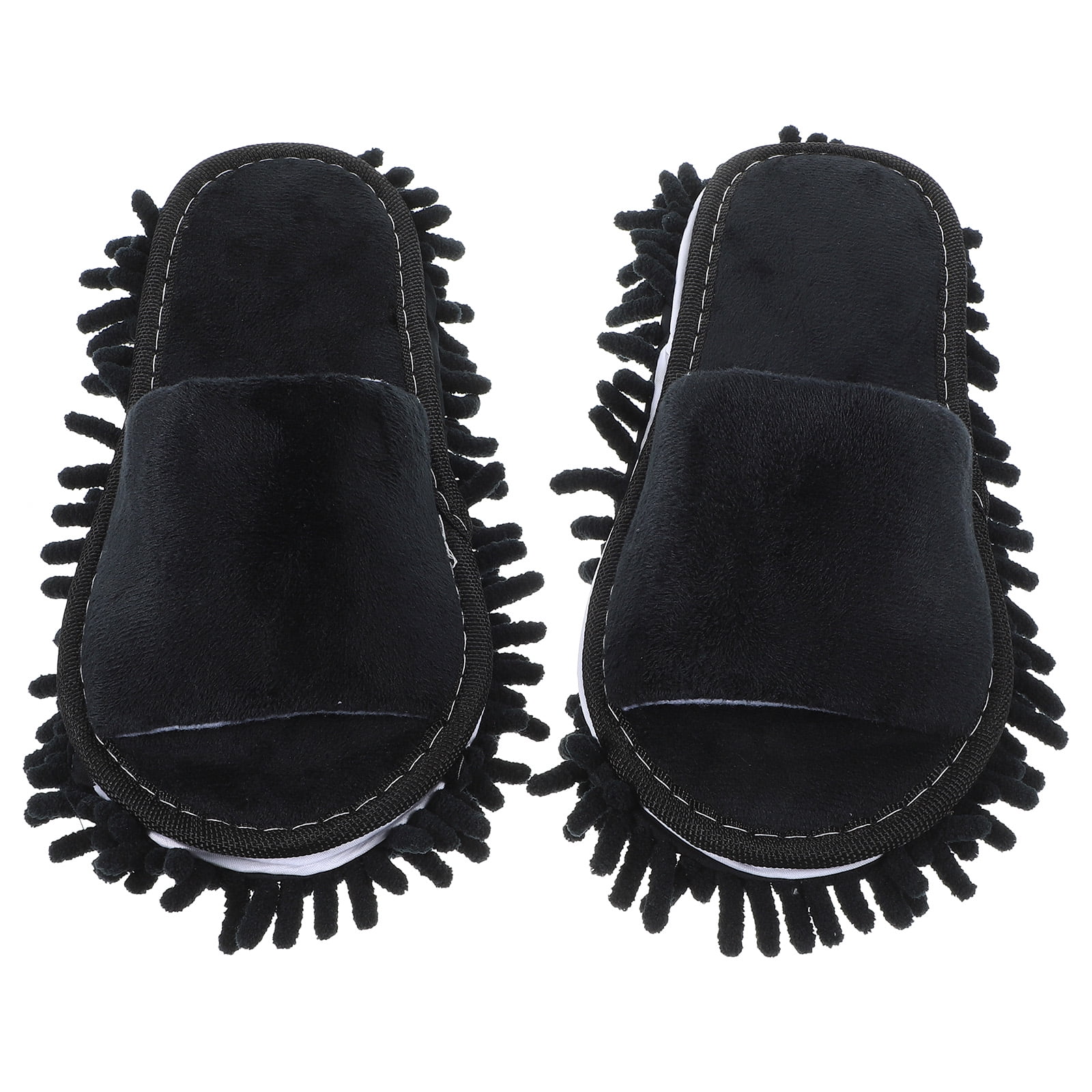 Lazy Slippers Home Mop for Women Short Plush The Black Mopping Women's ...