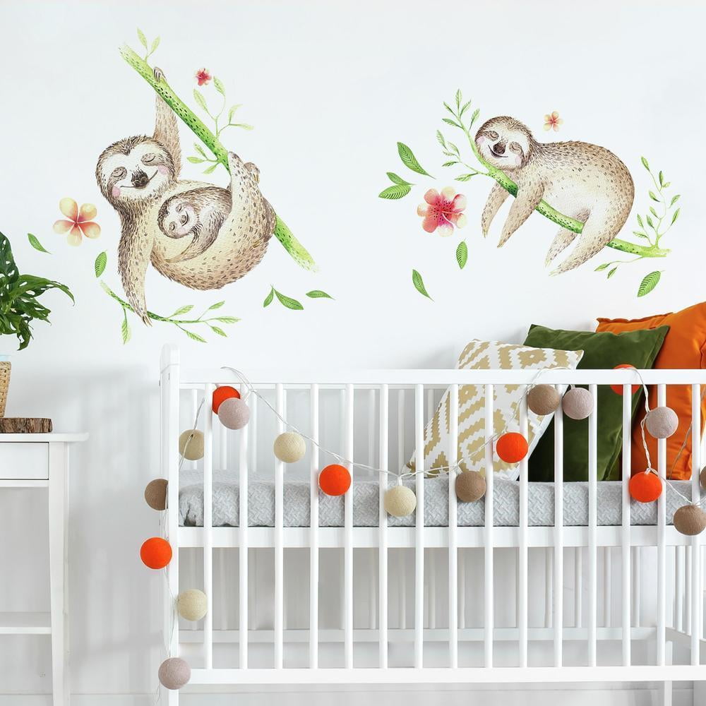 Lazy Sloth Giant Wall Decals - Walmart.com