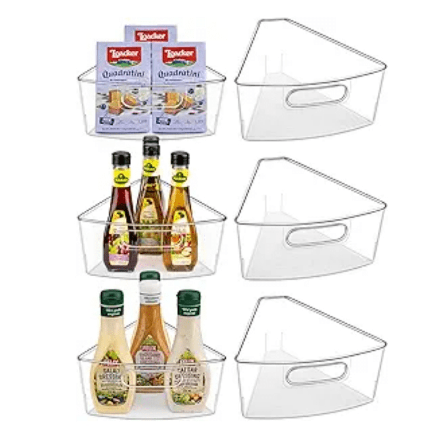 Lazy Susan Cabinet Organizer Bins for 26" or 28" Diameter Corner ...