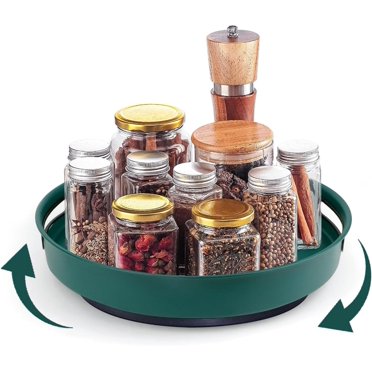Mainstays 2-Tier Plastic Spice Rack Organizer Turntable - Walmart.com