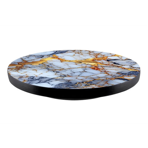 Lazy Susan For Kitchen Table Top, Ivory Marble W/ Gold, 24" - Walmart.com