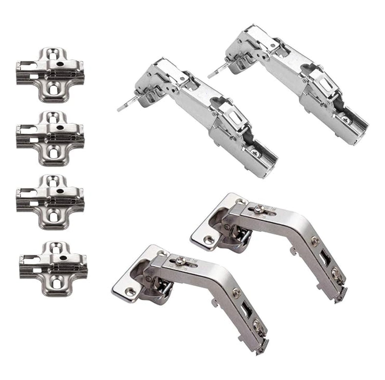 Lazy Susan Hinges 8 Pcs Set - Euro Style Cabinet Door Hinges - Complete ...