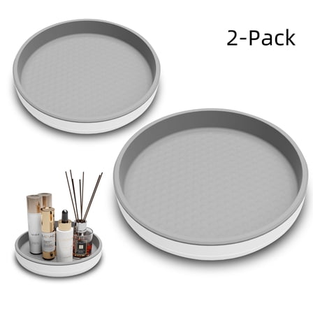 7Penn 4pk Kitchen Cabinet Lazy Susan Plastic Containers - Clear Pantry ...