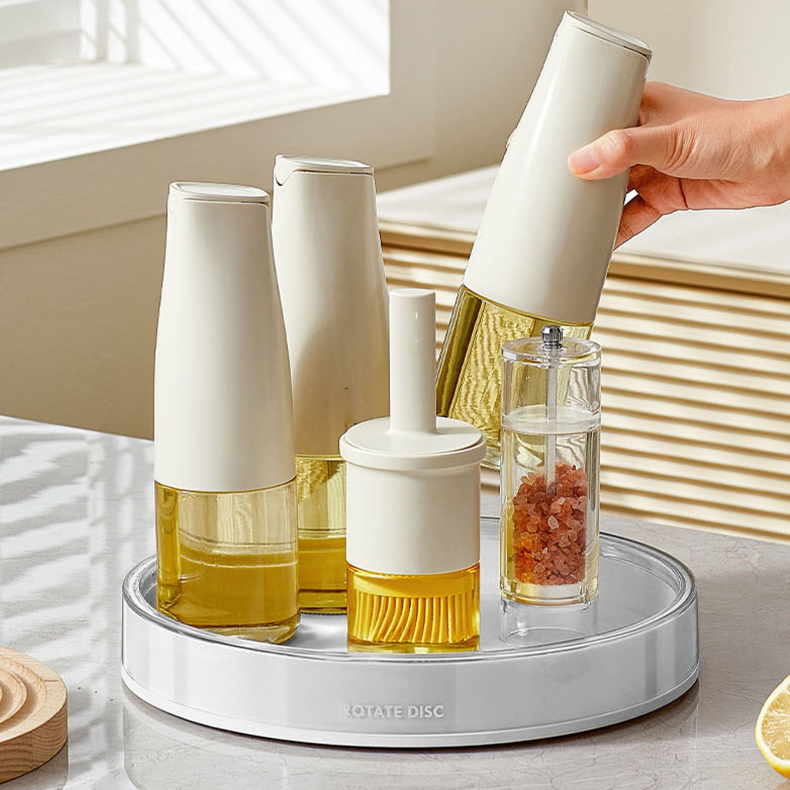 Lazy Susan Organizer, Non Skid Spice Rack Turntable,360 Degree Rotating ...