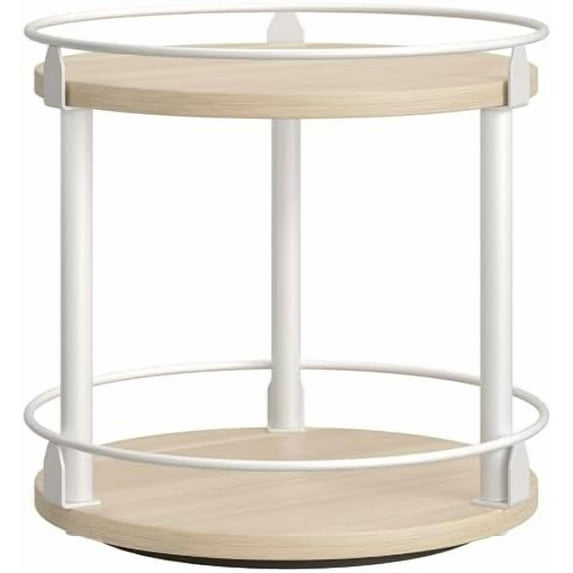 Lazy Susan Organizer, Rotating Spice Rack, 2 Tier Spice Turntable ...