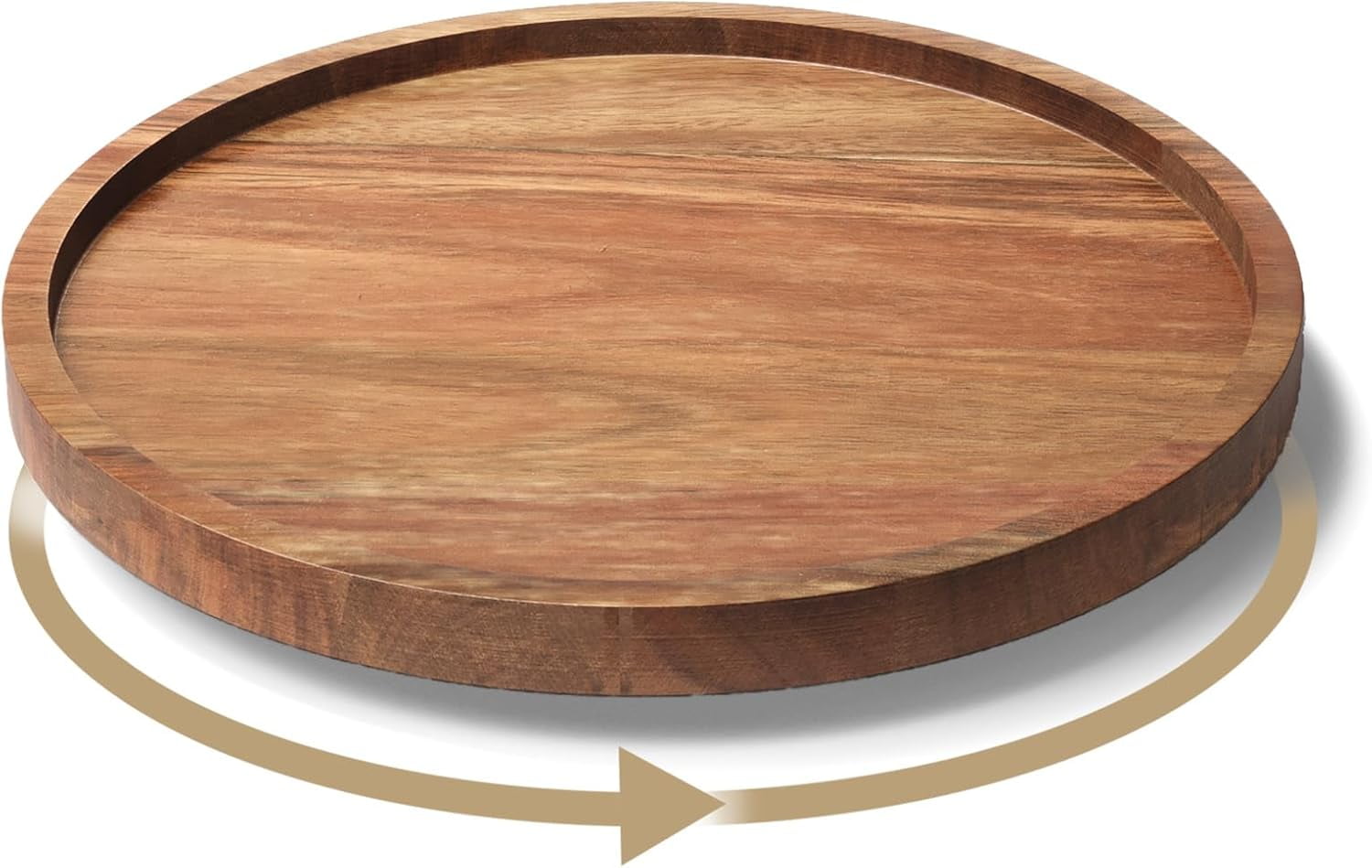 Lazy Susan Organizer for Kitchen,Acacia Wood Turntable for Cabinet ...