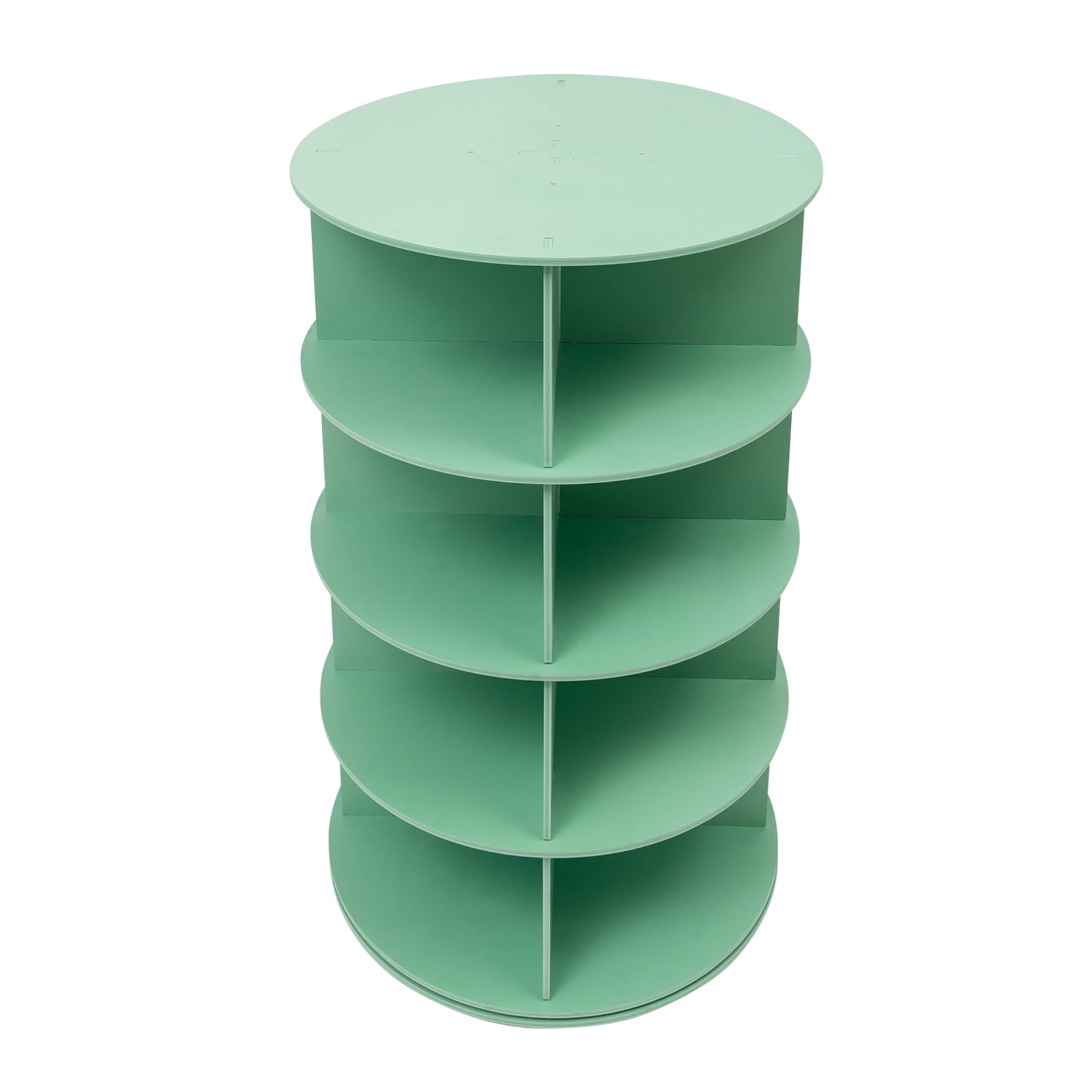 Lazy Susan Shoe Organizer - 4 Shelves Turquoise Spinning Rack for Small ...
