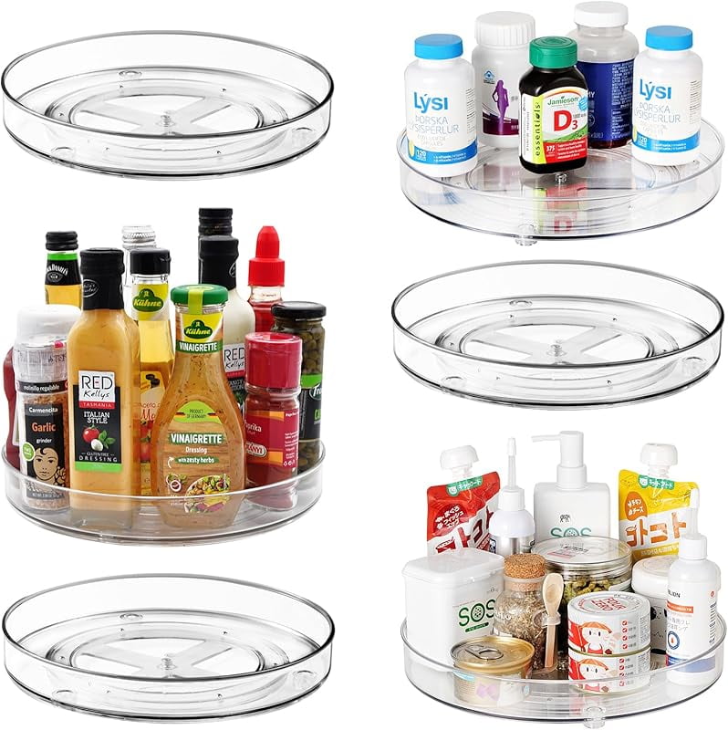 Lazy Susan Turntable Food Storage Container for Cabinets, Pantry ...