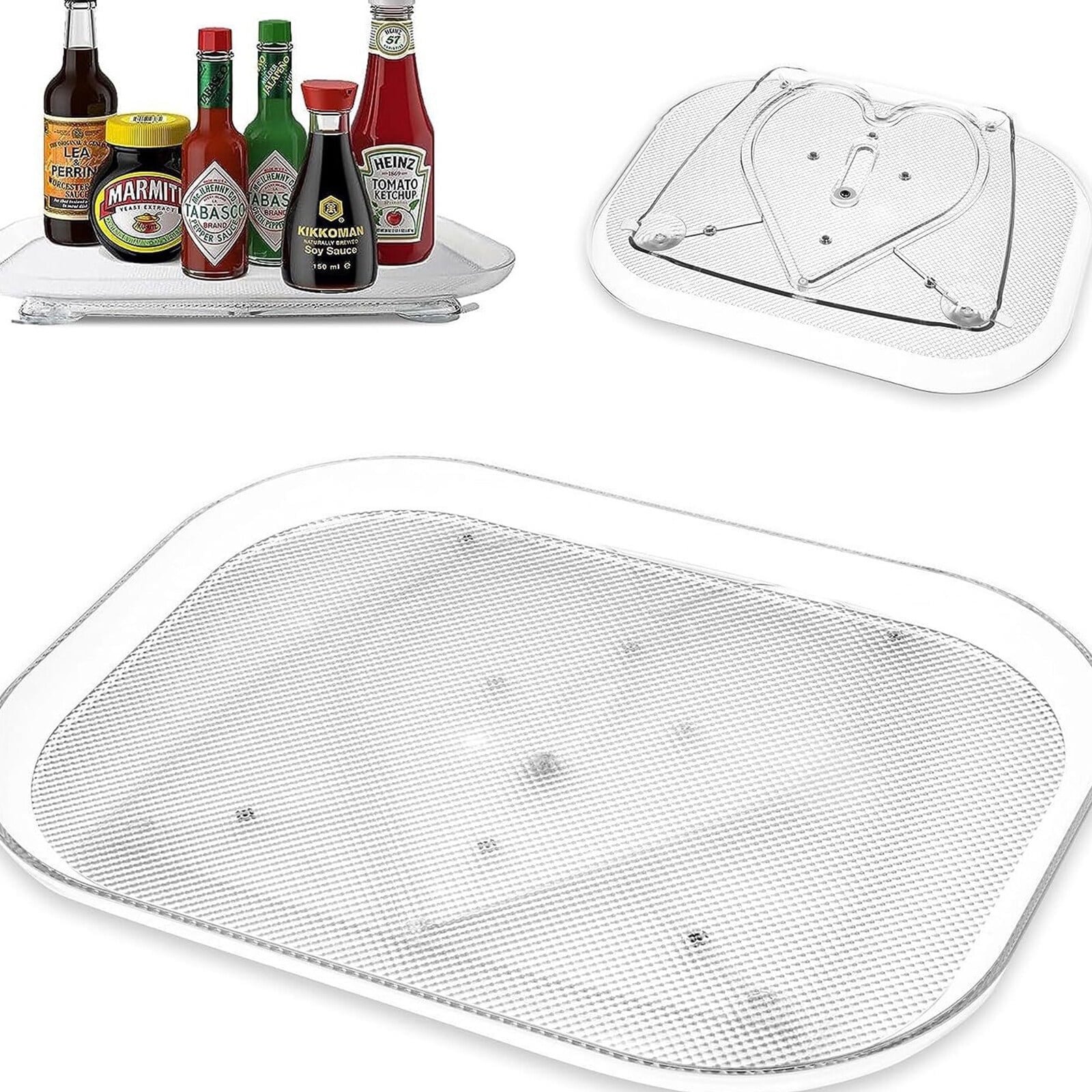 Large ABS Rectangle Lazy Susan Turntable, 15.7" 360¬∞ Rotating for ...