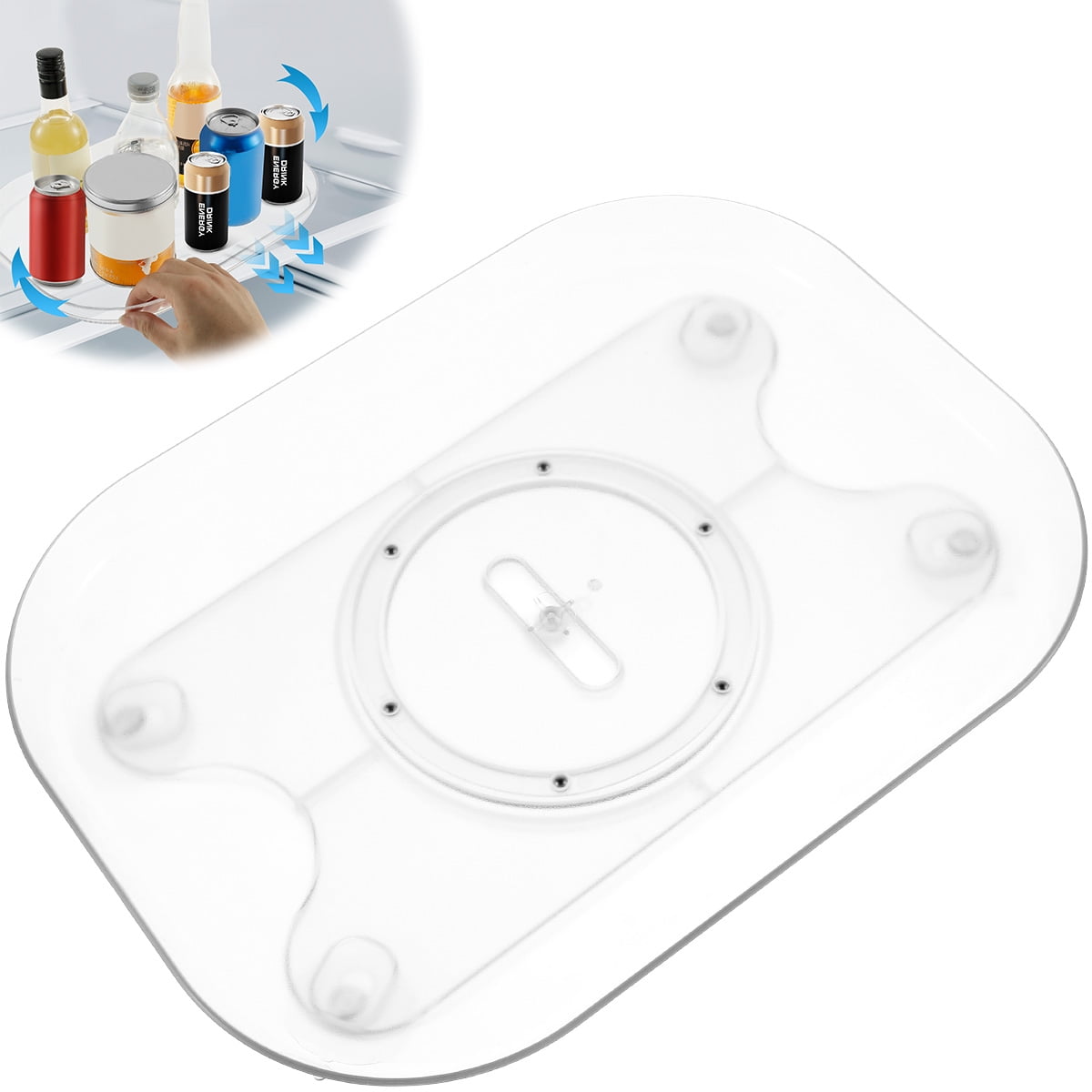 Lazy Susan Turntable Organizer for Refrigerator 360 Degree Rotating ...