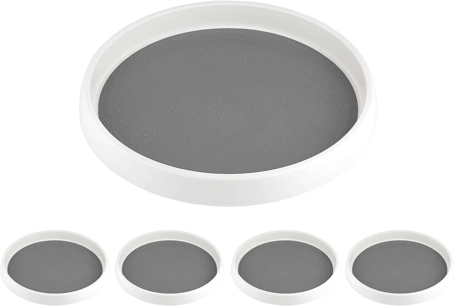 Lazy Turntable 5 Pack, Non Skid Large Lazy Turntable for Cabinet and ...