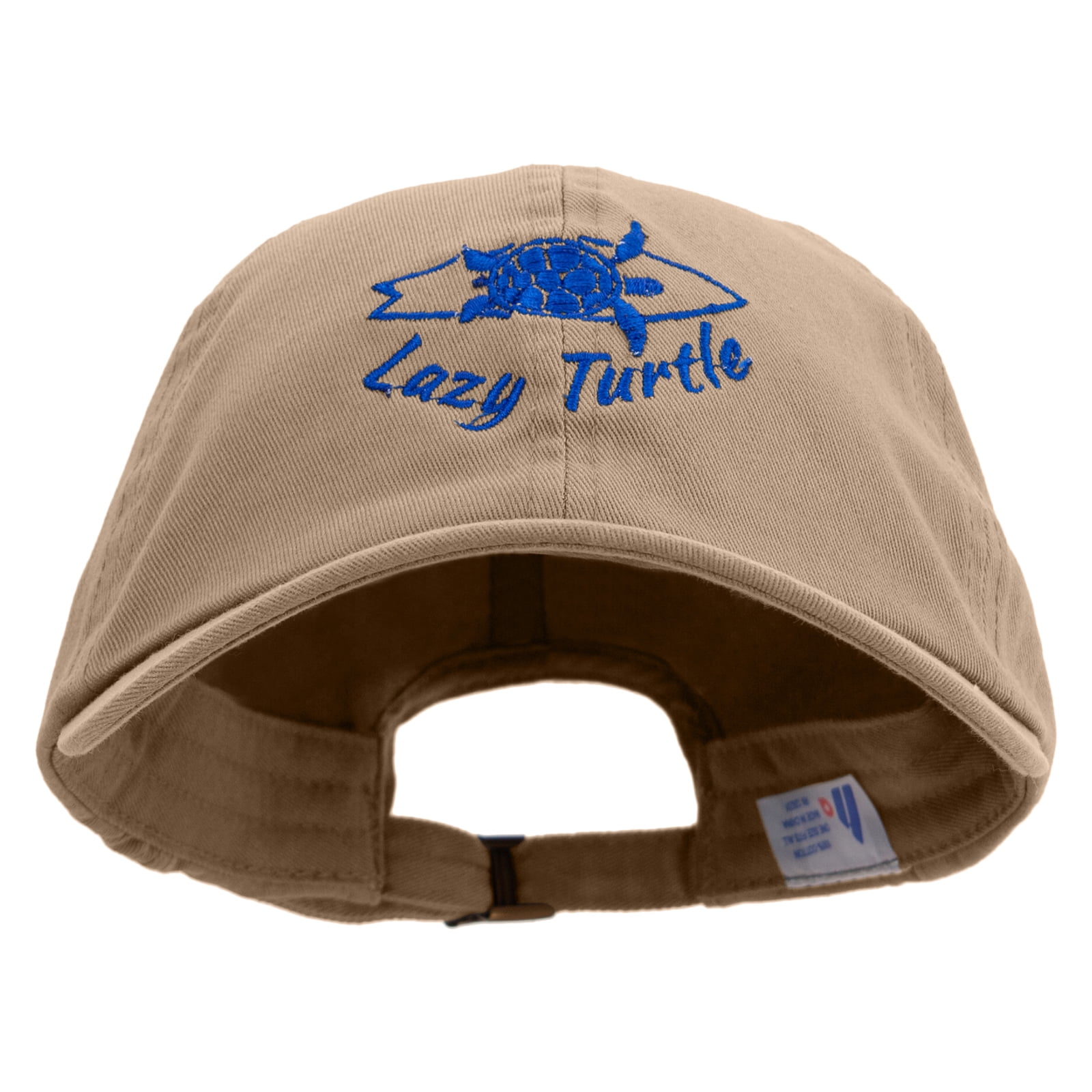 Lazy Turtle Surf Club Embroidered Normal Dyed Washed Caps - Khaki OSFM ...