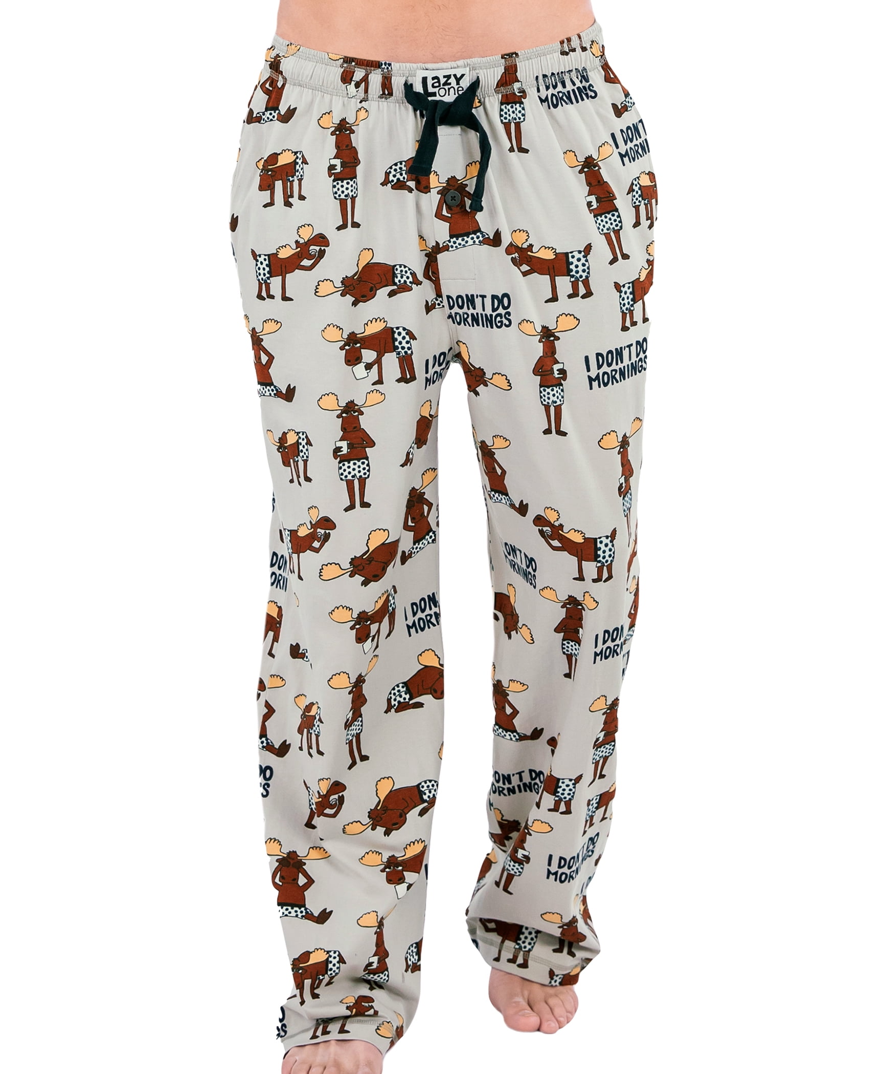 LazyOne Animal Pajama Pants for Men, Male Pajamas, Don't Do Morning ...