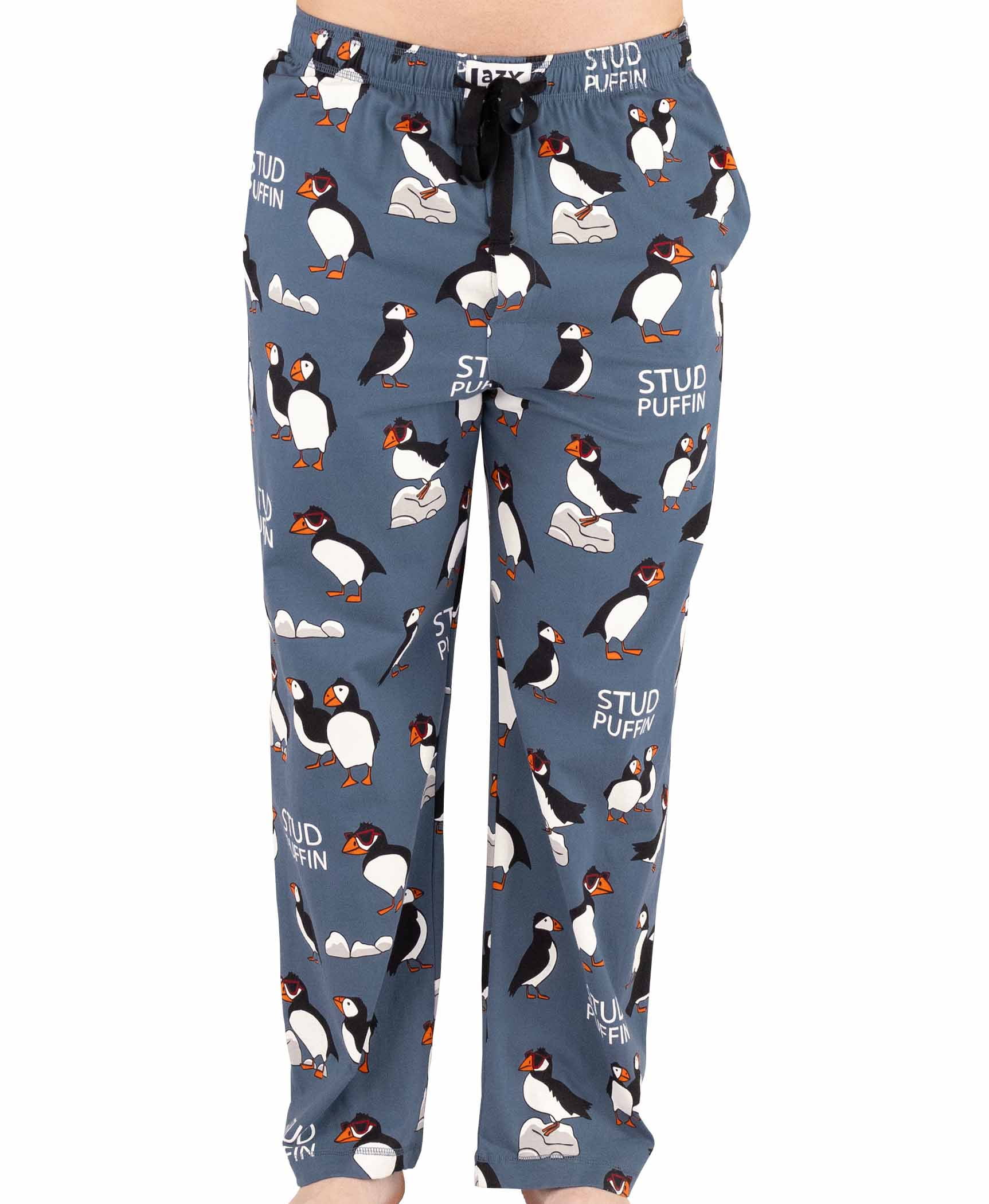 LazyOne Animal Pajama Pants for Men, Male Pajamas, Stud Puffin, Large ...