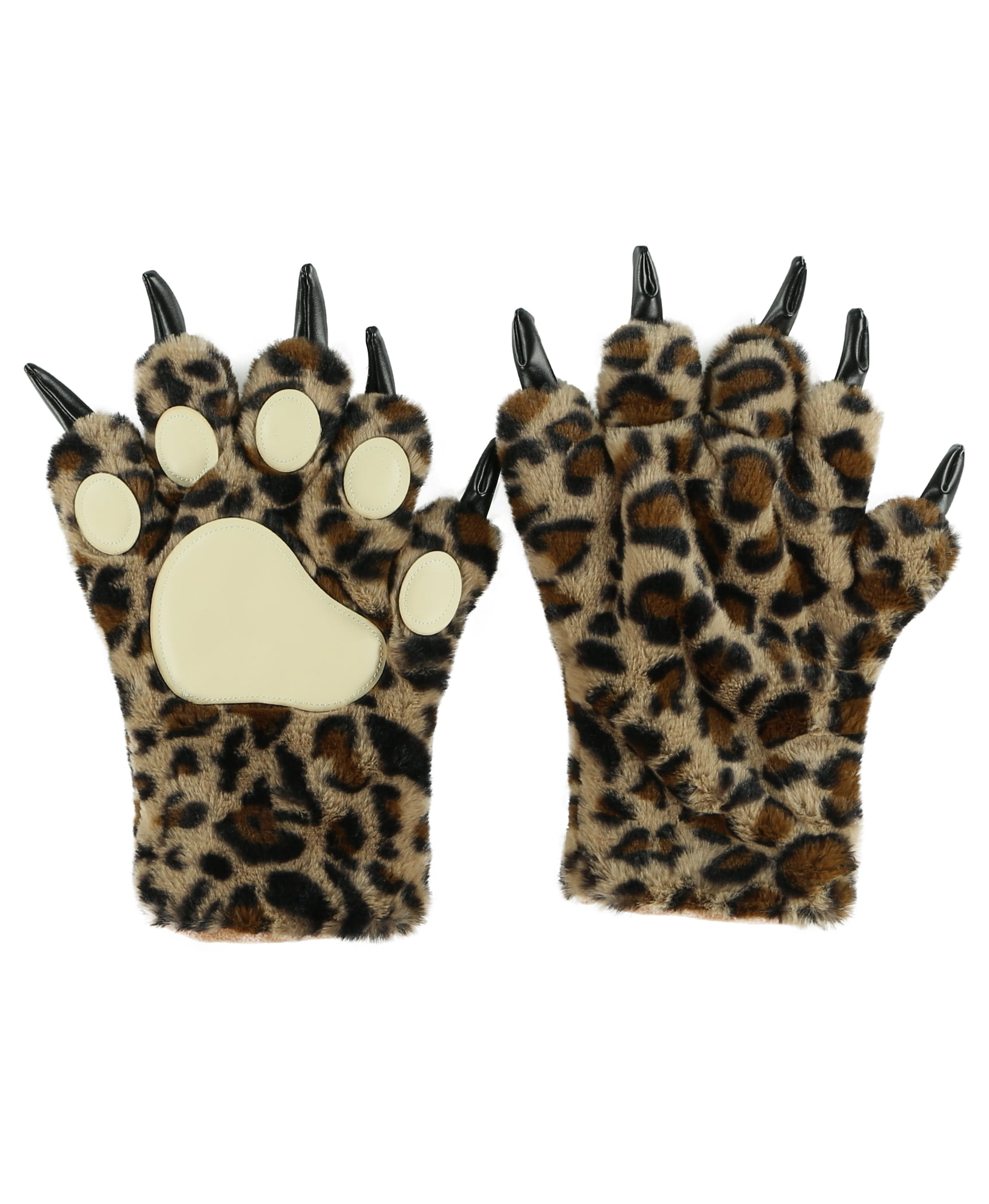 LazyOne Animal Paw Mittens for Adults and Kids, Costumes (Leopard ...