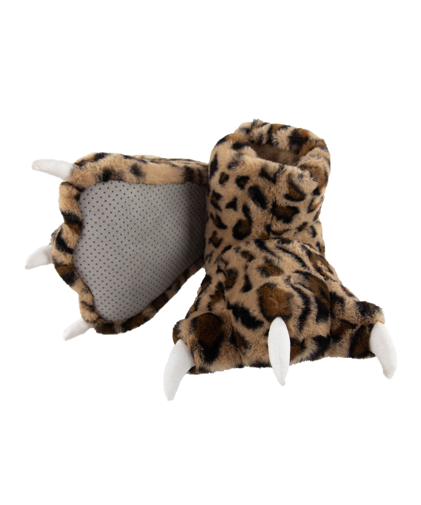 LazyOne Animal Paw Slippers, Leopard, Child and Adult Unisex Furry ...