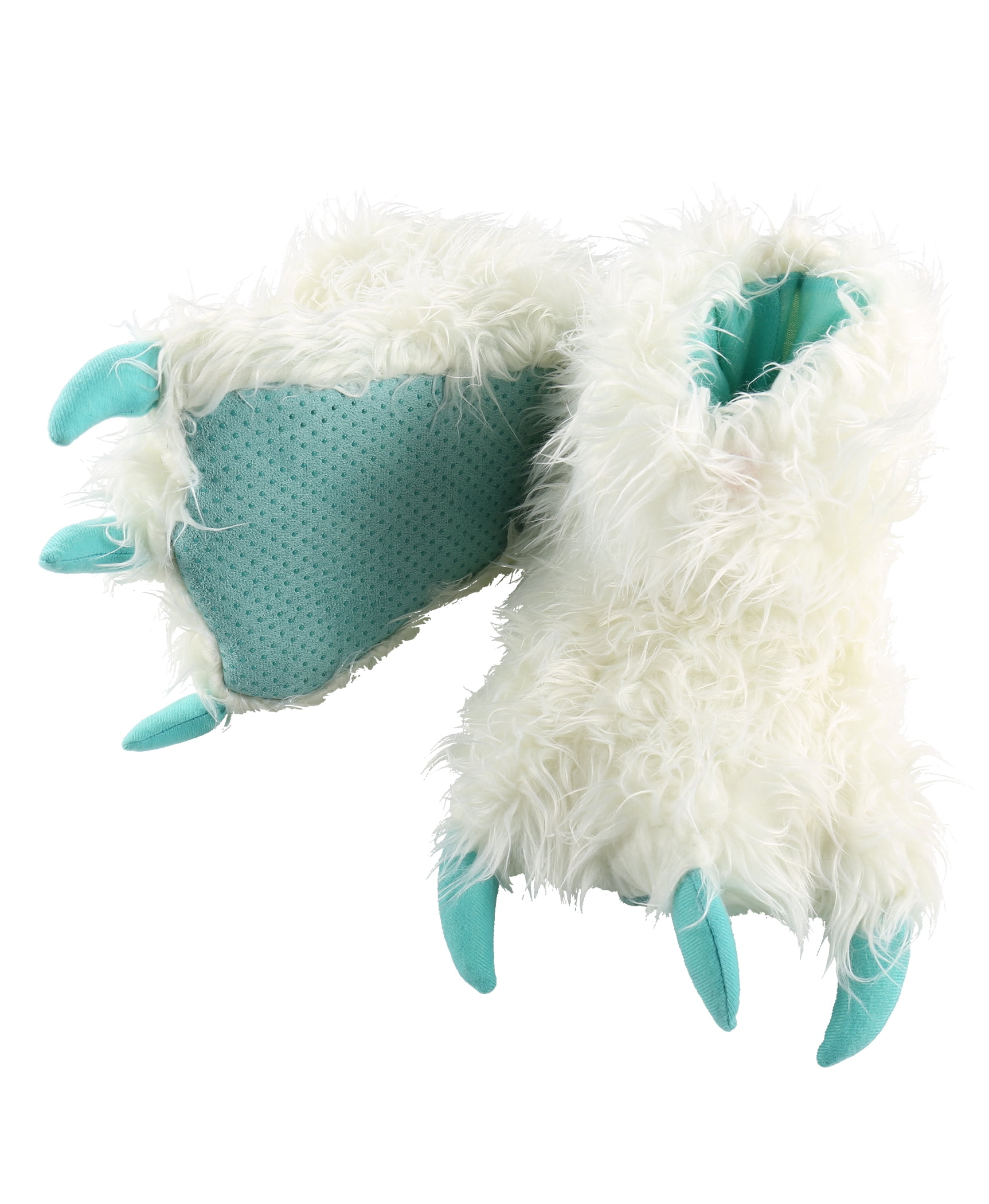 LazyOne Animal Paw Slippers, Yeti, Child and Adult Unisex Furry Slipper ...