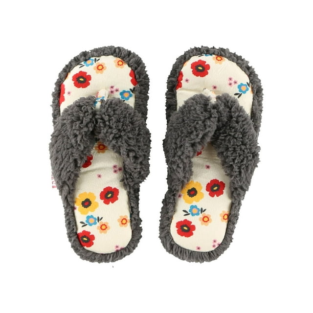 LazyOne Flip-Flop Spa Slippers for Women, Female Fuzzy House Slippers ...