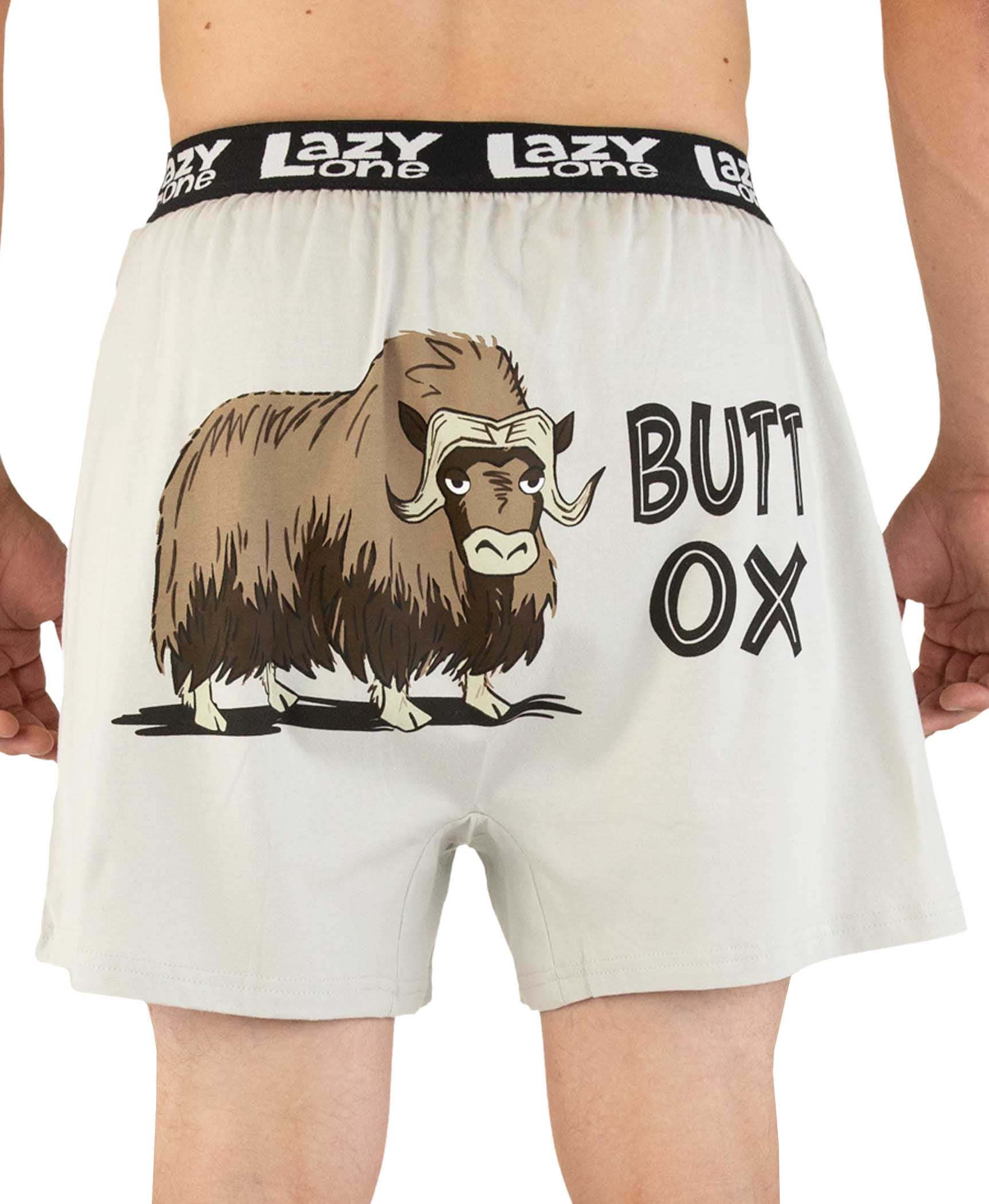 LazyOne Funny Animal Boxers, Butt Ox, Humorous Underwear, Gag Gifts for ...